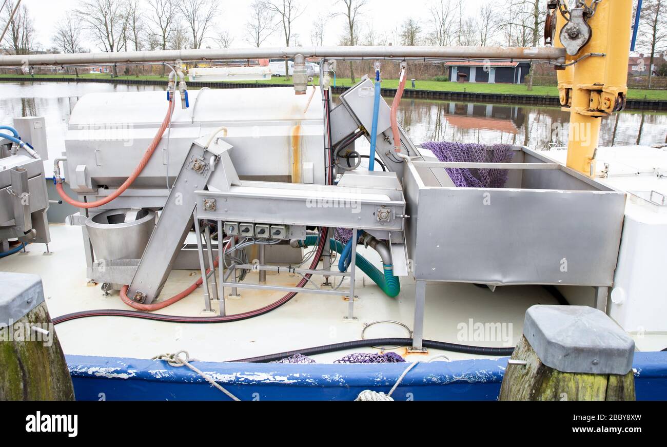Fish processing on boat hi-res stock photography and images - Alamy