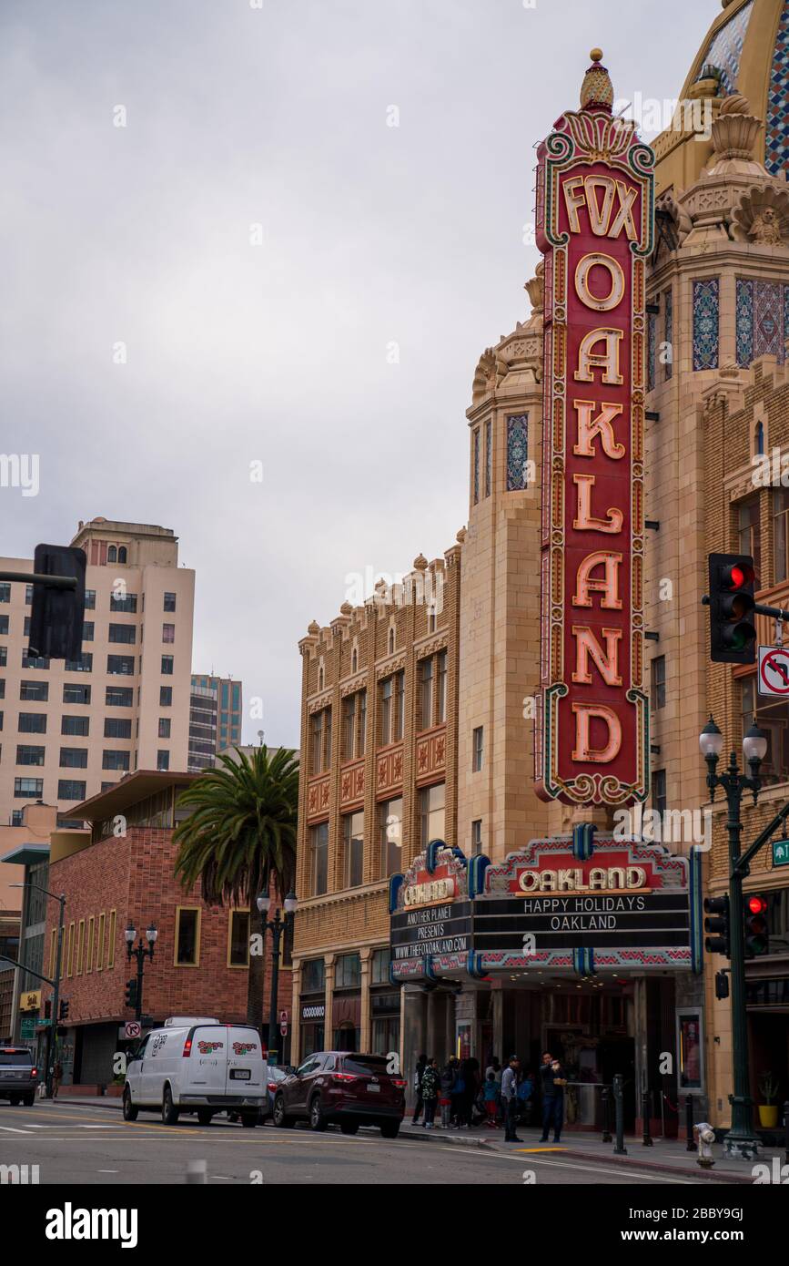 Famous Fox Oakland Theatre concert hall front entrance Stock Photo - Alamy