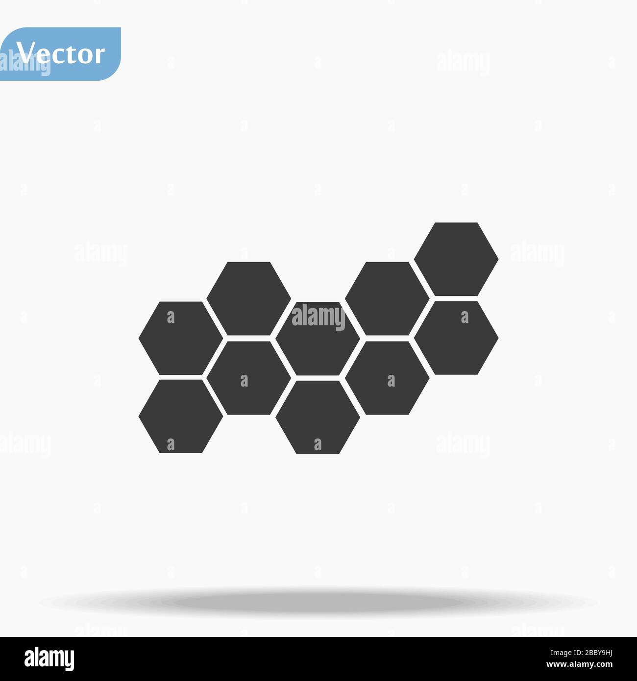 Honeycomb vector icon. Honeycomb icon for bees. Honeycomb products icon ...