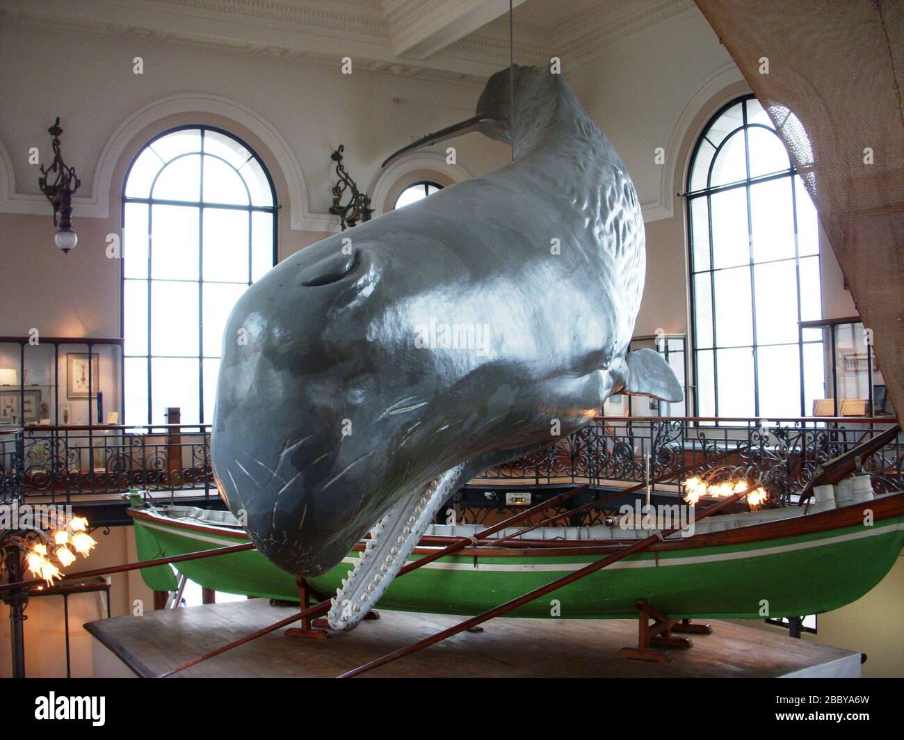 Oceanographic Museum of Monaco. A view of the interior of the museum ...