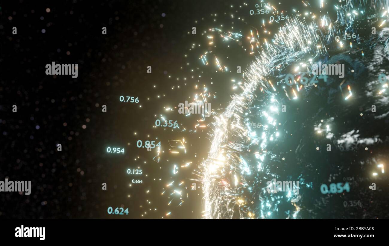 Abstract futuristic planet Earth Stock Photo - Alamy