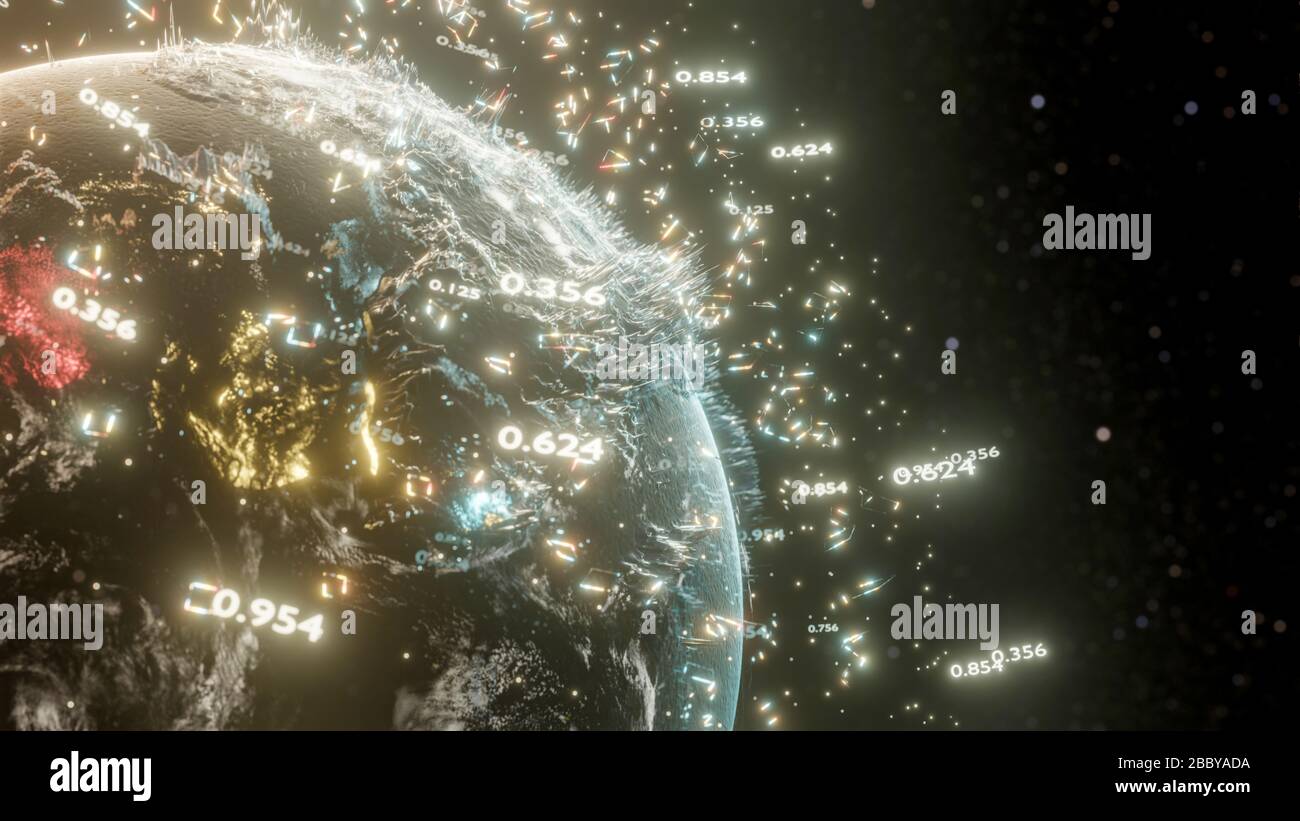 Abstract futuristic planet Earth Stock Photo - Alamy