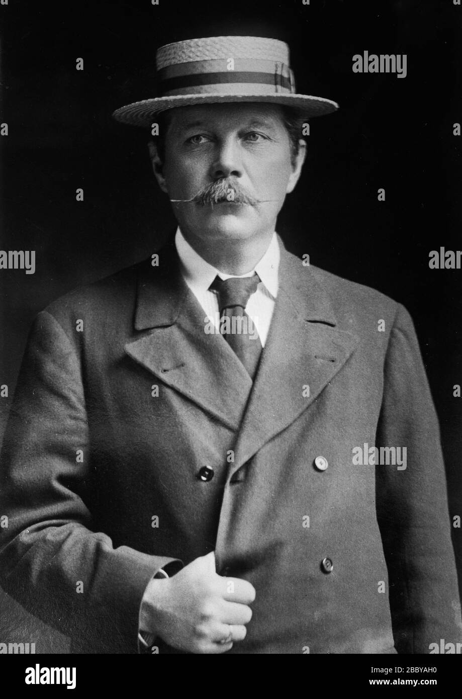 Scottish physician and writer Sir Arthur Conan Doyle ca. 1910-1915 ...