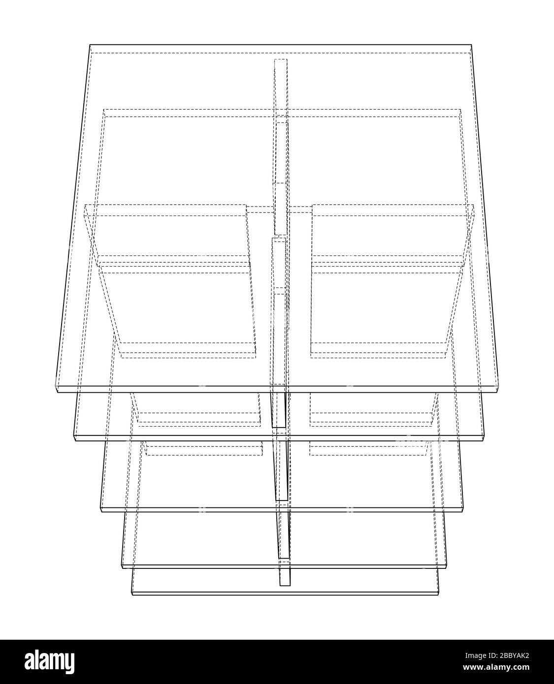 Empty showcase outline. Vector rendering of 3d Stock Vector Image & Art ...