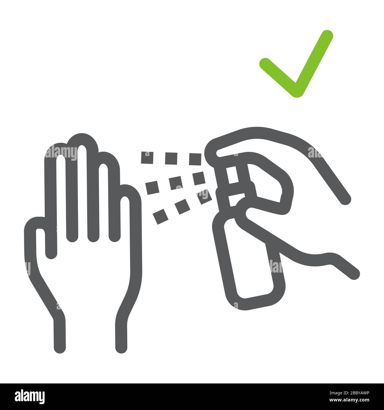 Antiseptic for hands line icon, wash and hygiene, antibacterial spray ...