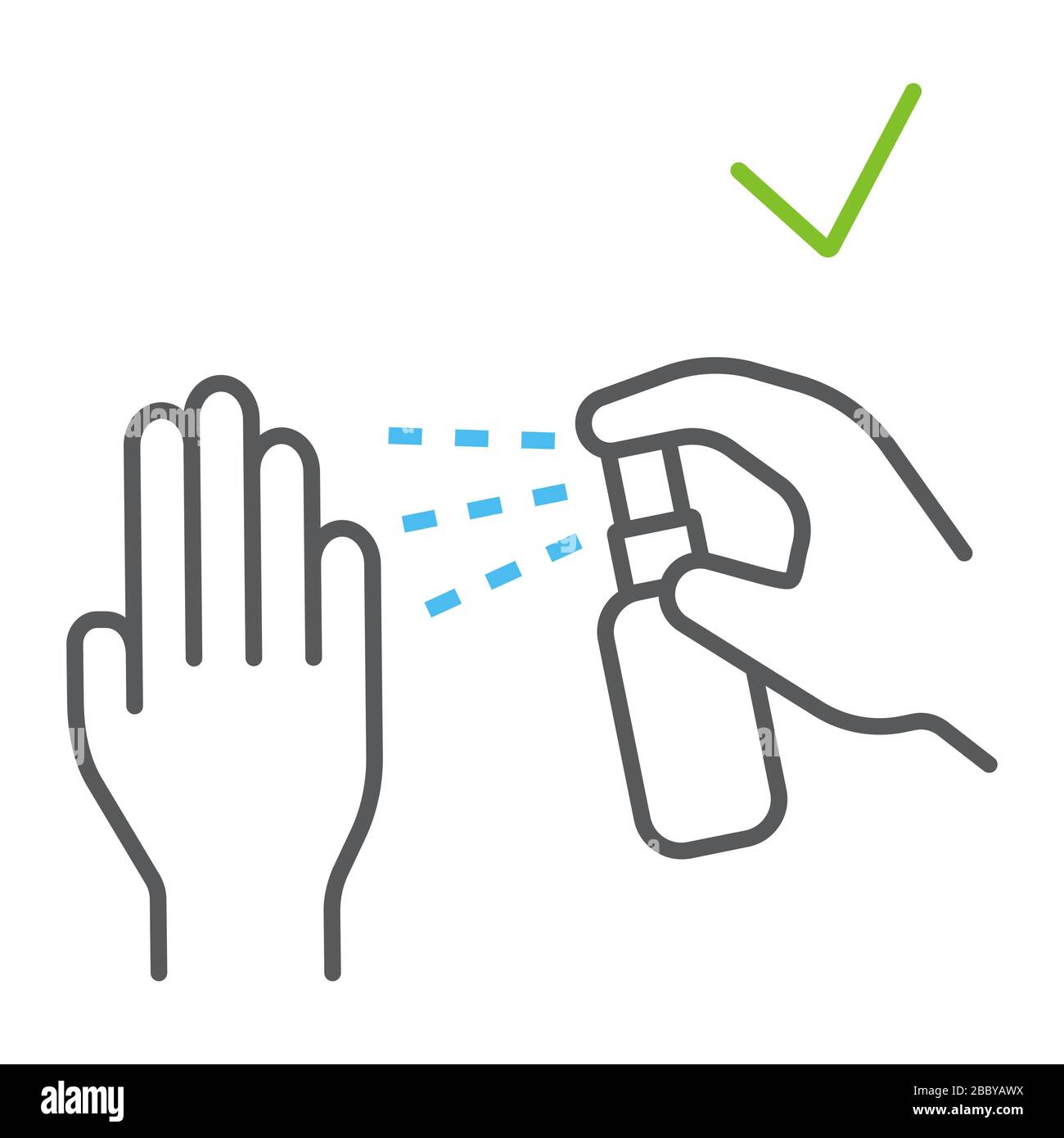 Antiseptic for hands color line icon, wash and hygiene, antibacterial ...