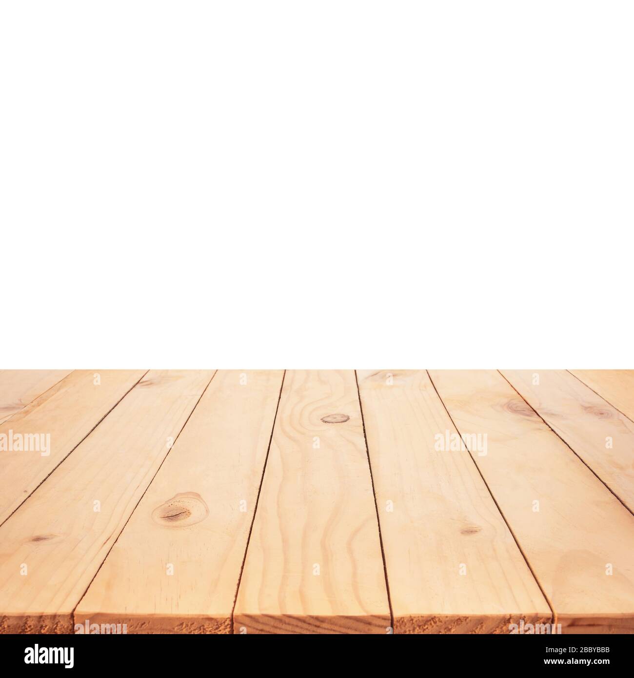 Beautiful texture wood table top texture on white background.For create ...