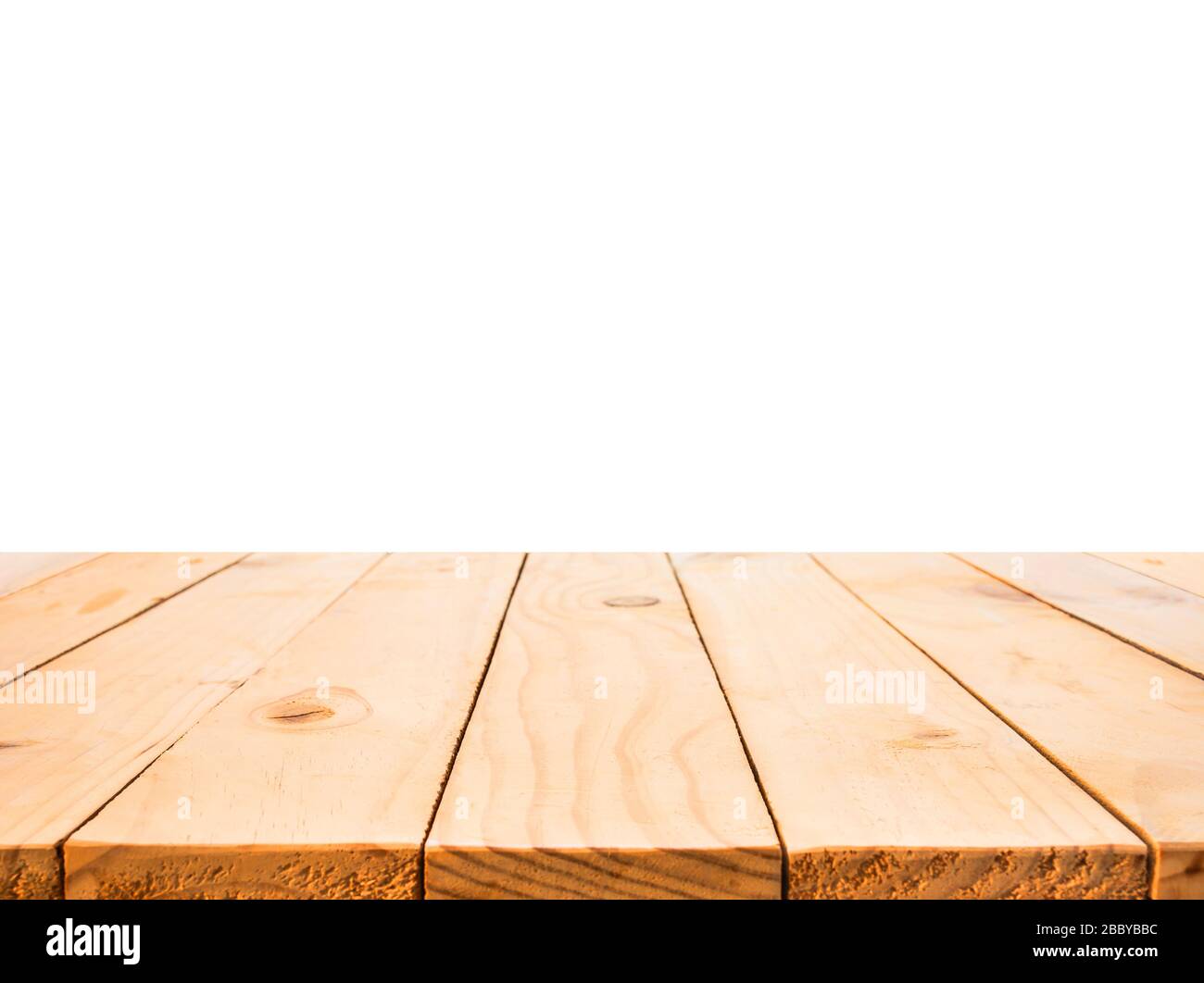 Beautiful texture wood table top texture on white background.For create ...
