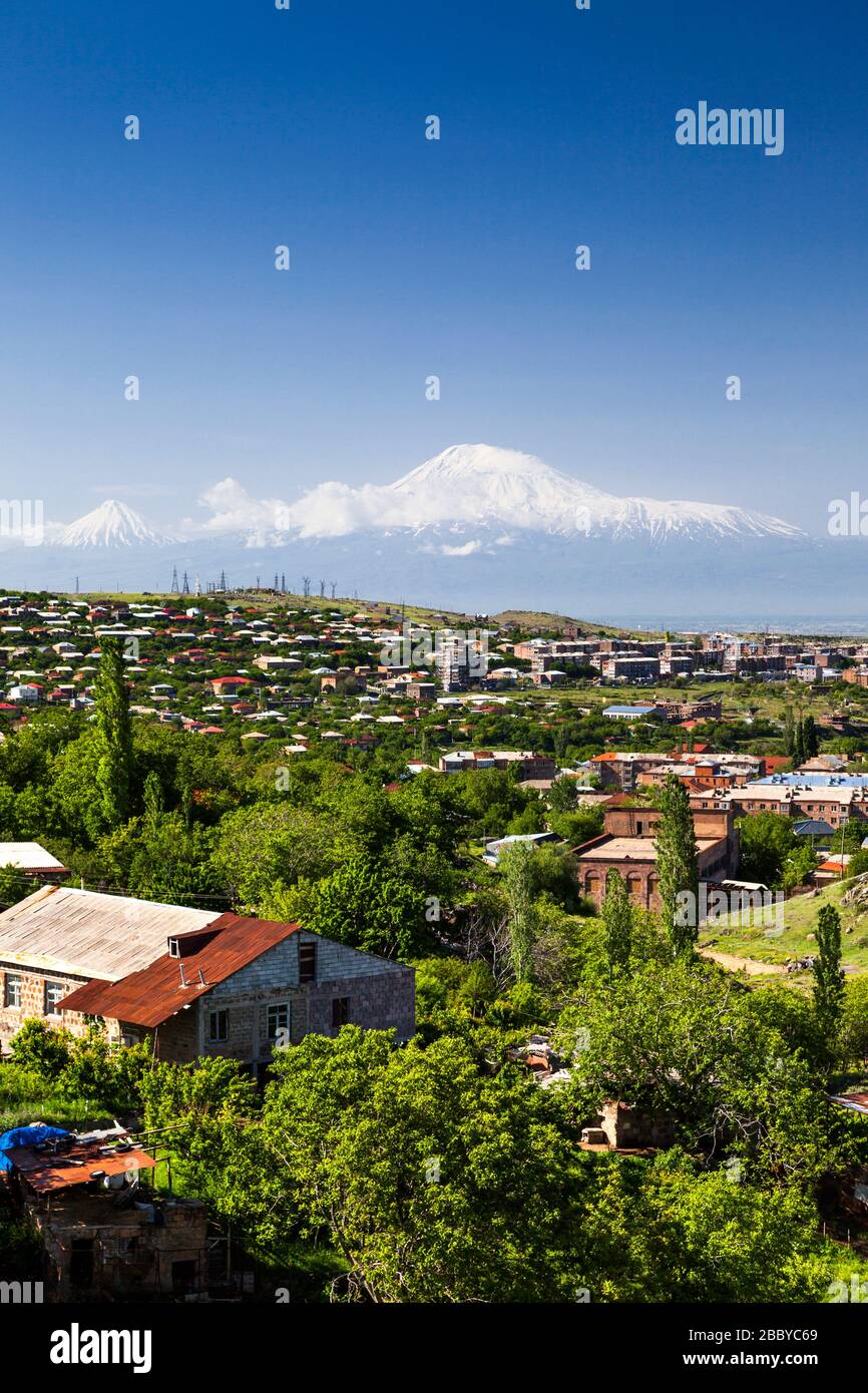 Ashtarak town, and Mount Ararat(Turkey), Ashtarak, Aragatsotn Province ...