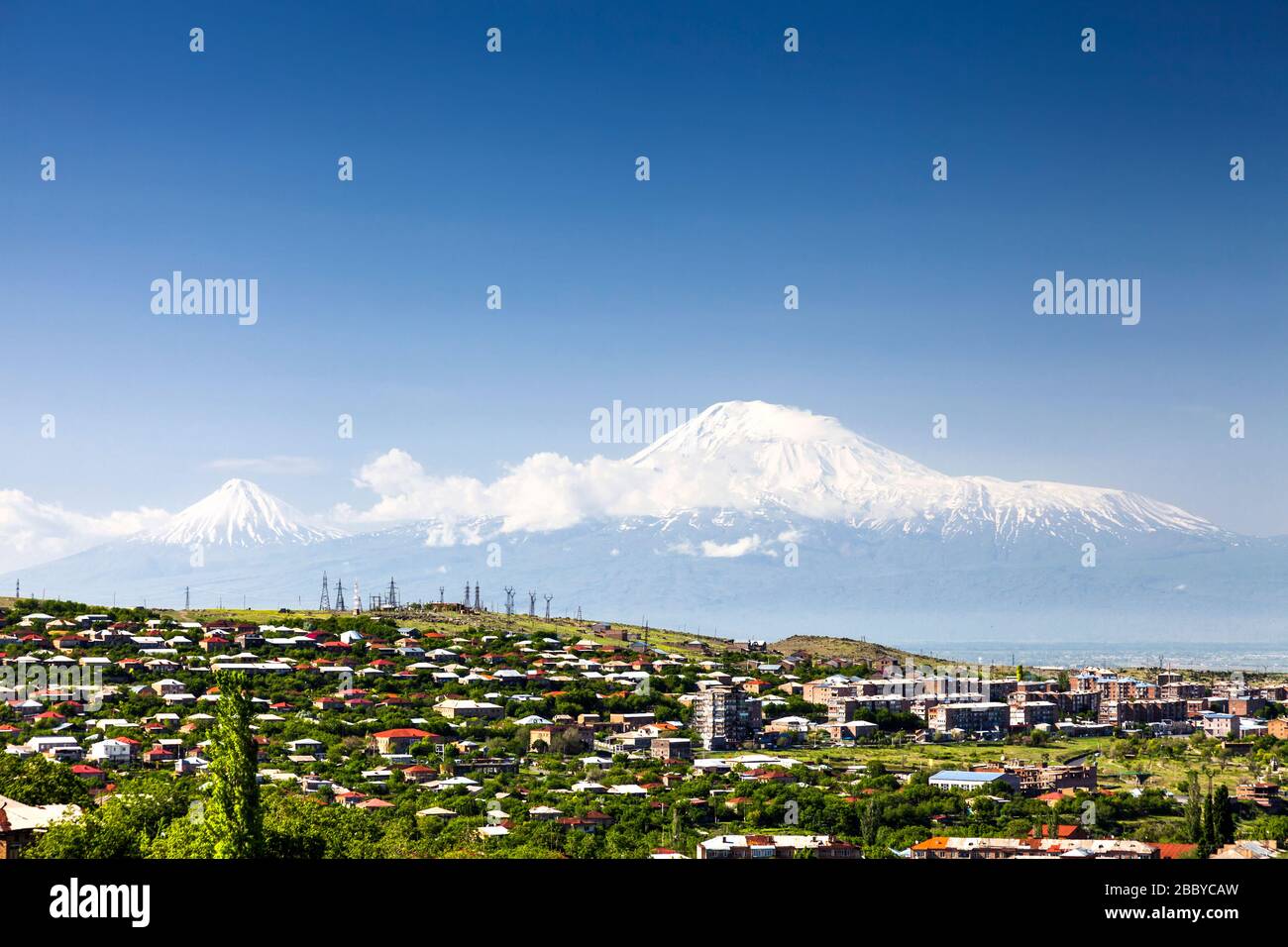Ashtarak town, and Mount Ararat(Turkey), Ashtarak, Aragatsotn Province ...