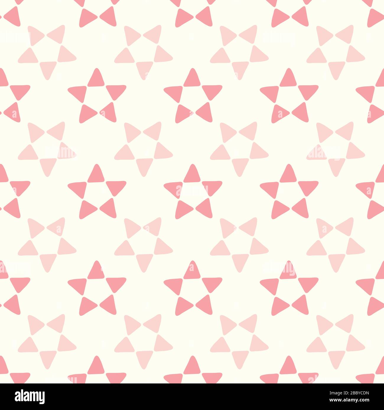 Star pattern vector background. Pink star geometric seamless repeat ...