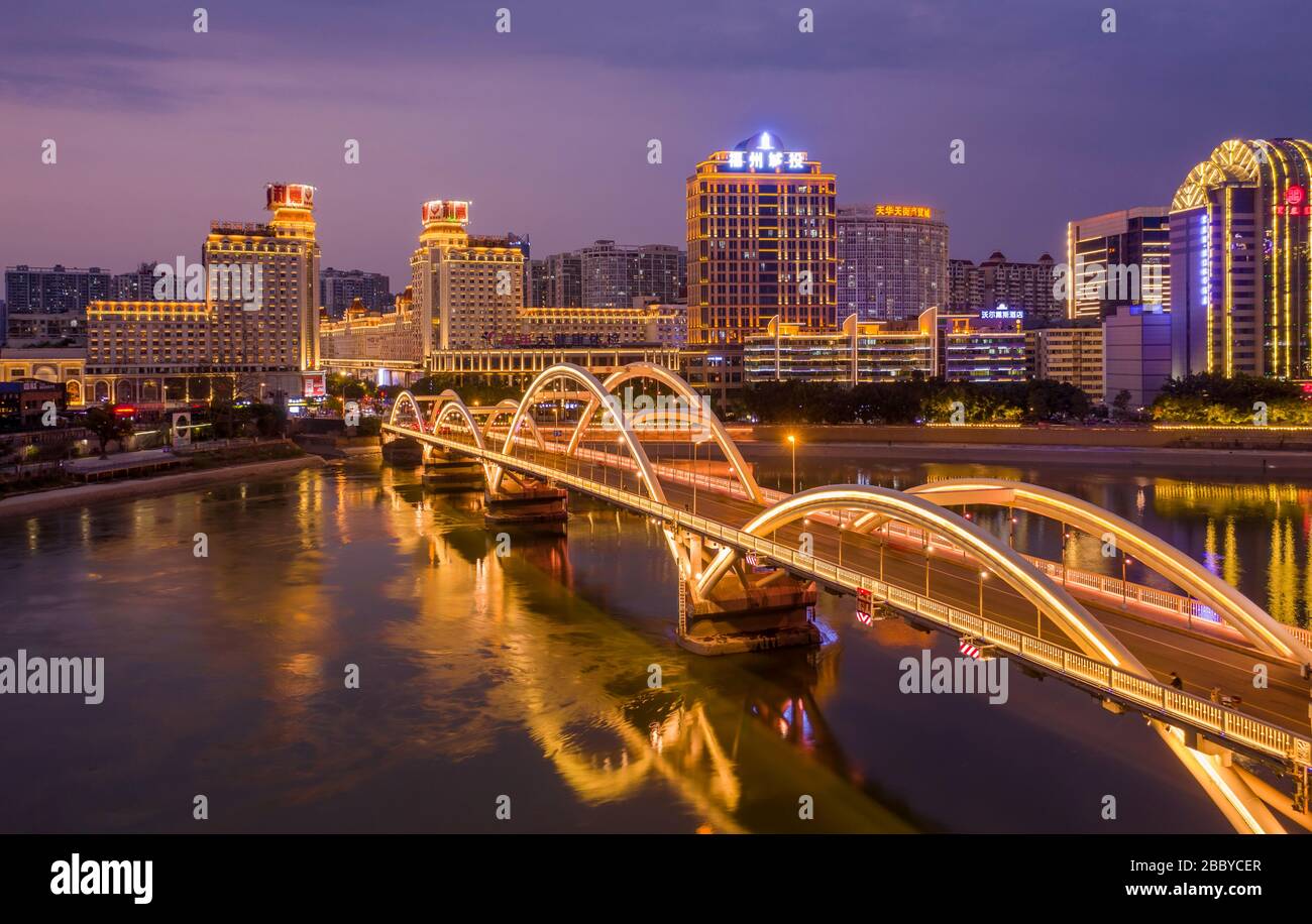 Aerial panorama view of cityscape of Fuzhou in China Stock Photo - Alamy