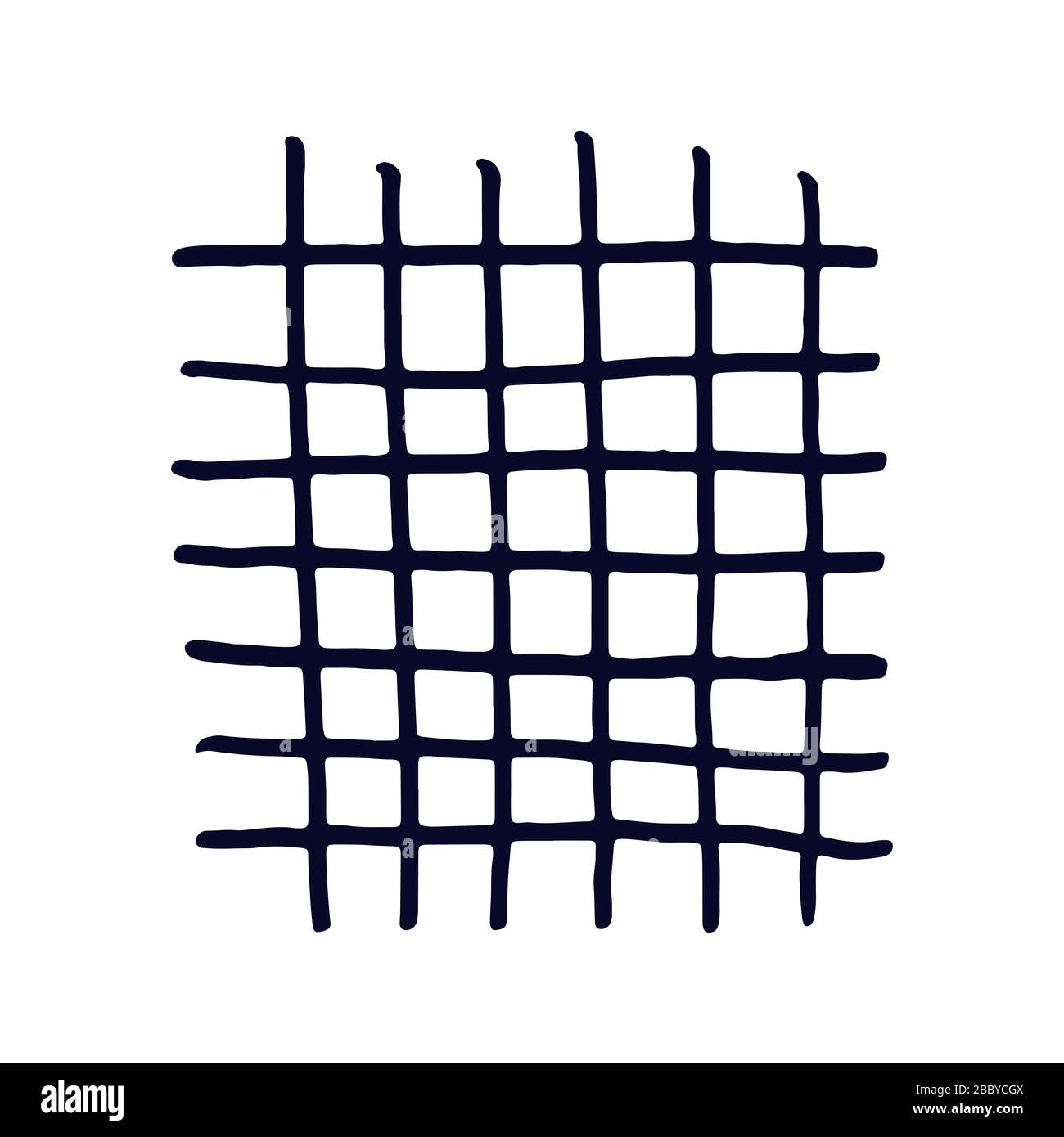Hand drawn grid. Vector illustration. Line ink and marker Stock Vector ...