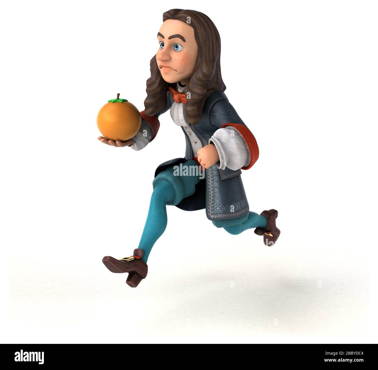 3D Illustration of a cartoon man in historical baroque costume Stock ...