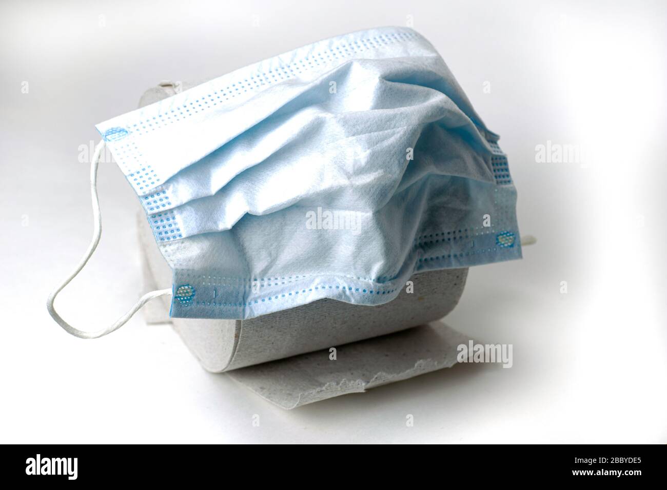 concept pandemic symbols covid 19 medical hygiene mask and toilet paper ...
