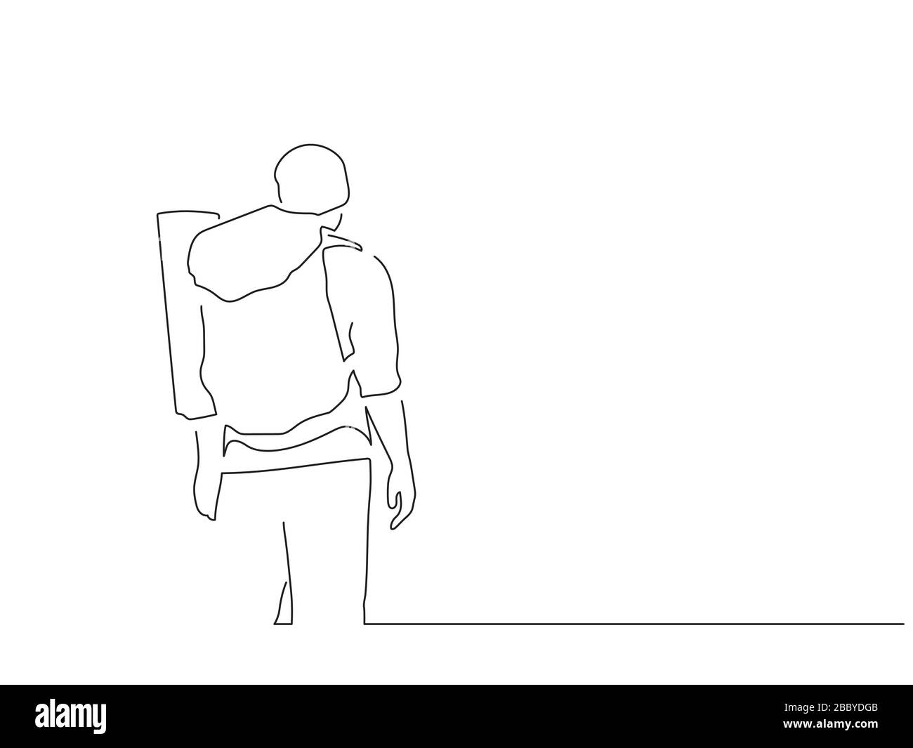 Man line drawing, vector illustration design. Friends collection Stock ...