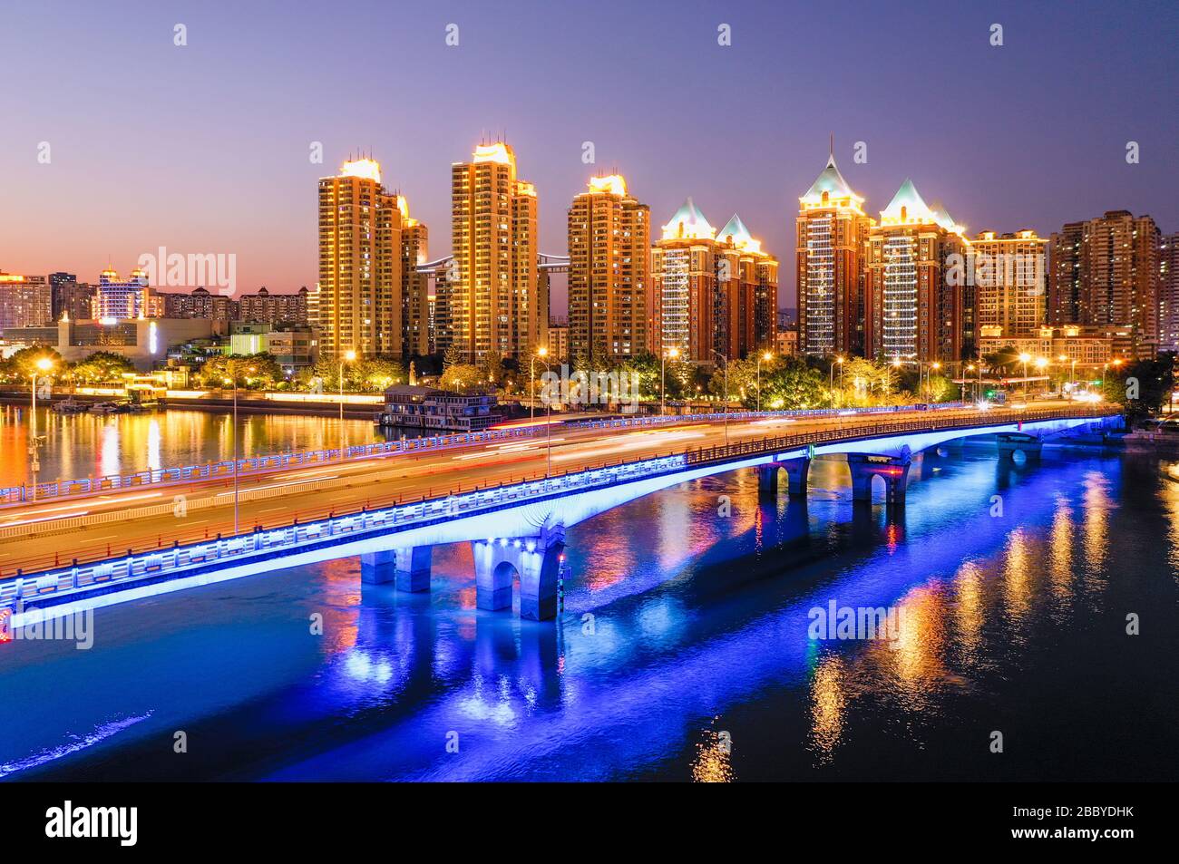 Aerial panorama view of cityscape of Fuzhou in China Stock Photo - Alamy