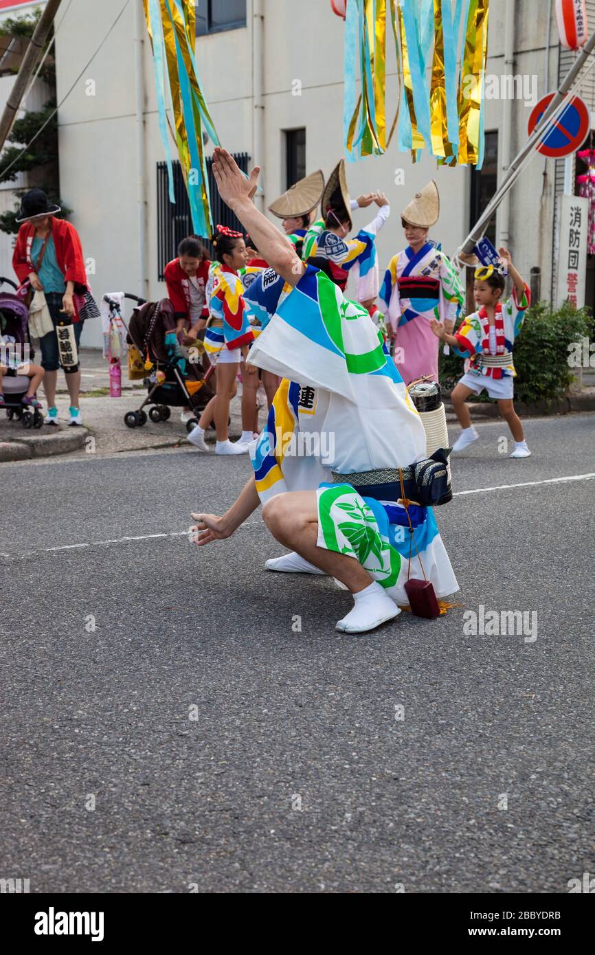Aichi, JAPAN - August 6, 2016: Anjo Tanabata festival., Japanese in ...