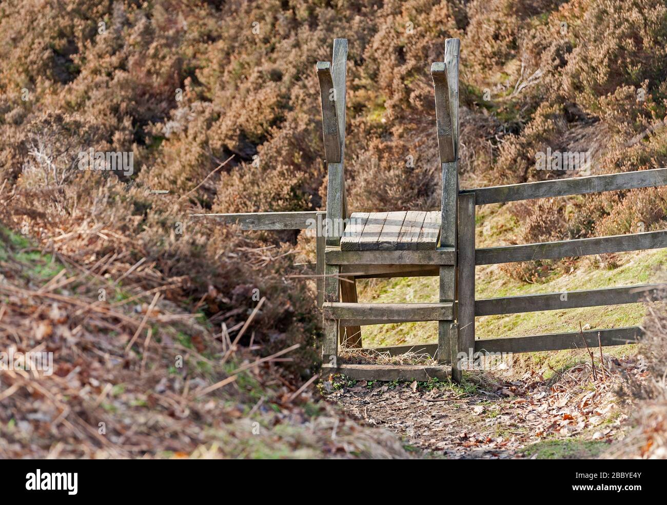 Steps over fence hi-res stock photography and images - Alamy