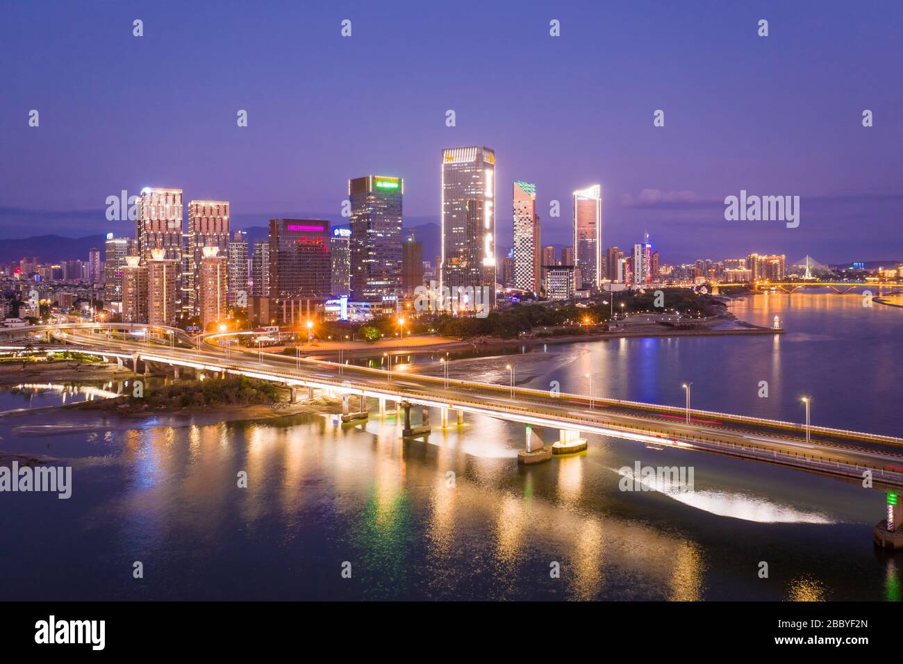 Aerial panorama view of cityscape of Fuzhou in China Stock Photo - Alamy