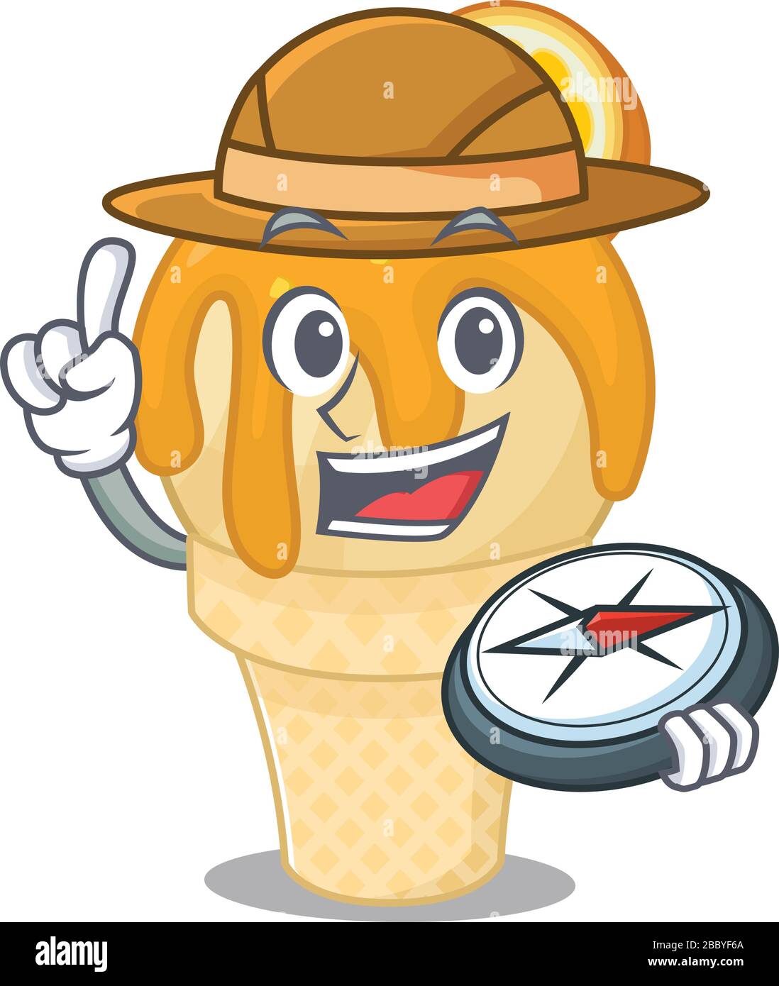 Mango ice cream with pineapple Stock Vector Images - Alamy