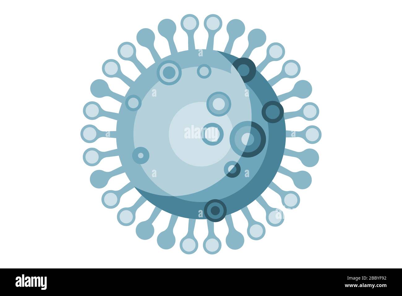 Virus or bacteria isolated on white background Stock Photo - Alamy