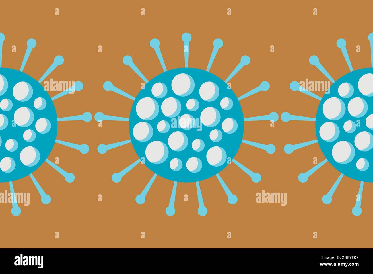 Microscopic view of a infectious virus. Medical 2D illustration Stock ...