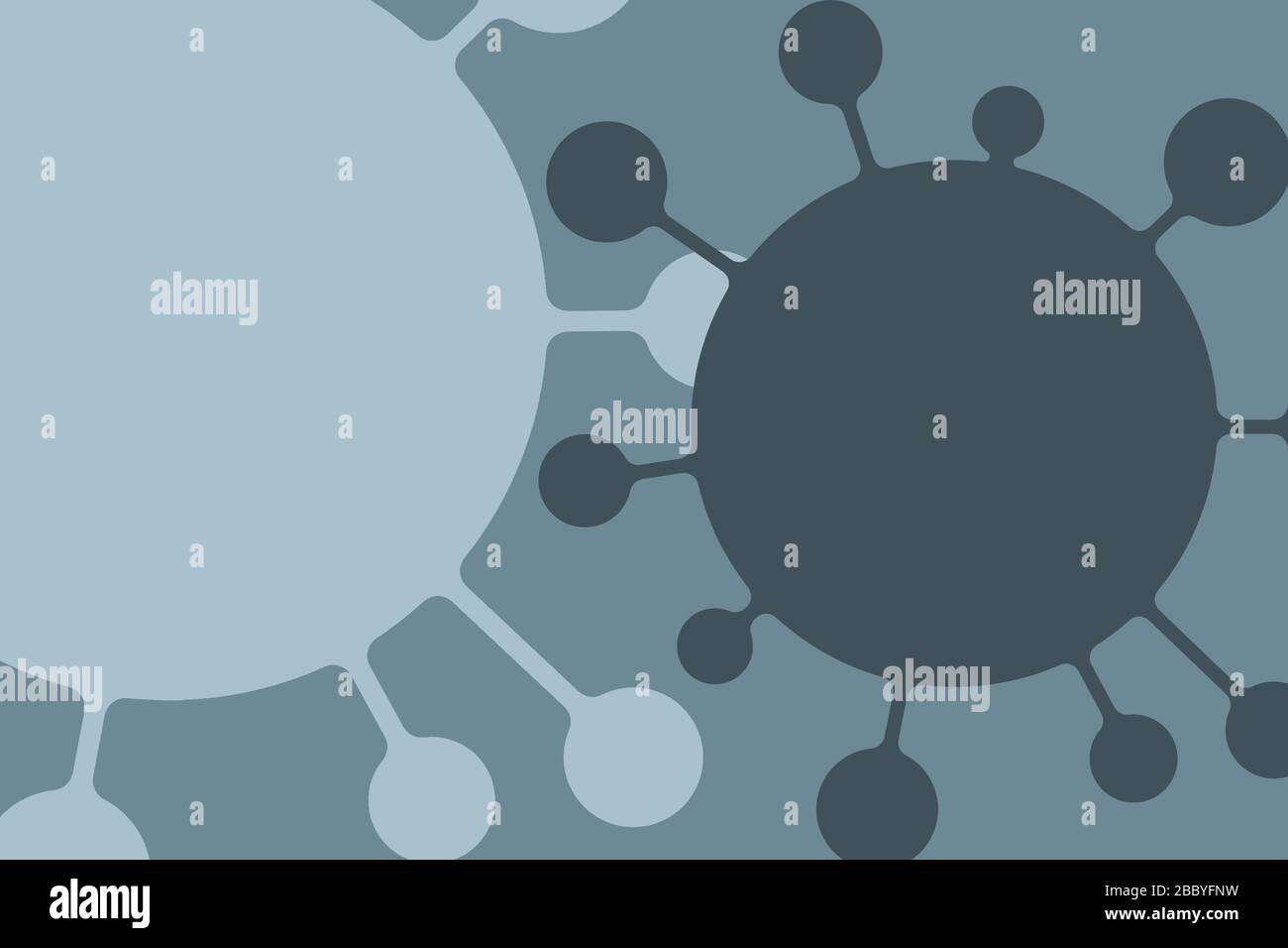 Microscopic view of a infectious virus. Medical 2D illustration Stock ...