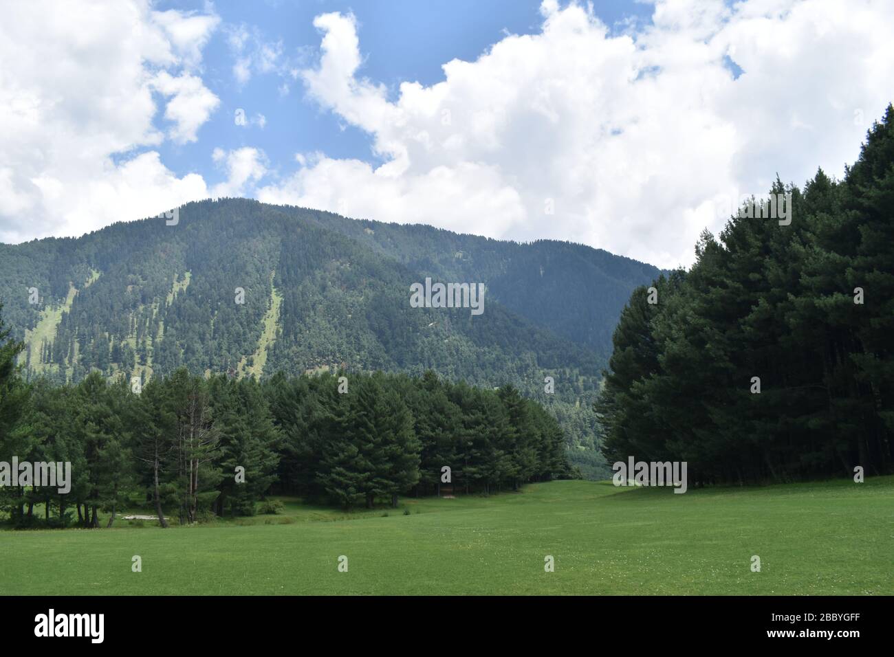 Beautiful Golf Course with Natural scenery at Pahalgam Kashmir,India ...