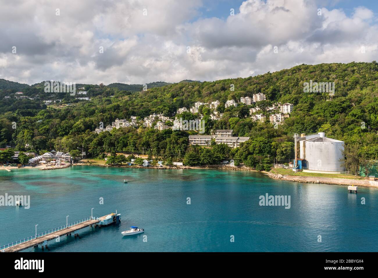 Ocho Rios, Jamaica - April 22, 2019: Coastline view with lots of living ...