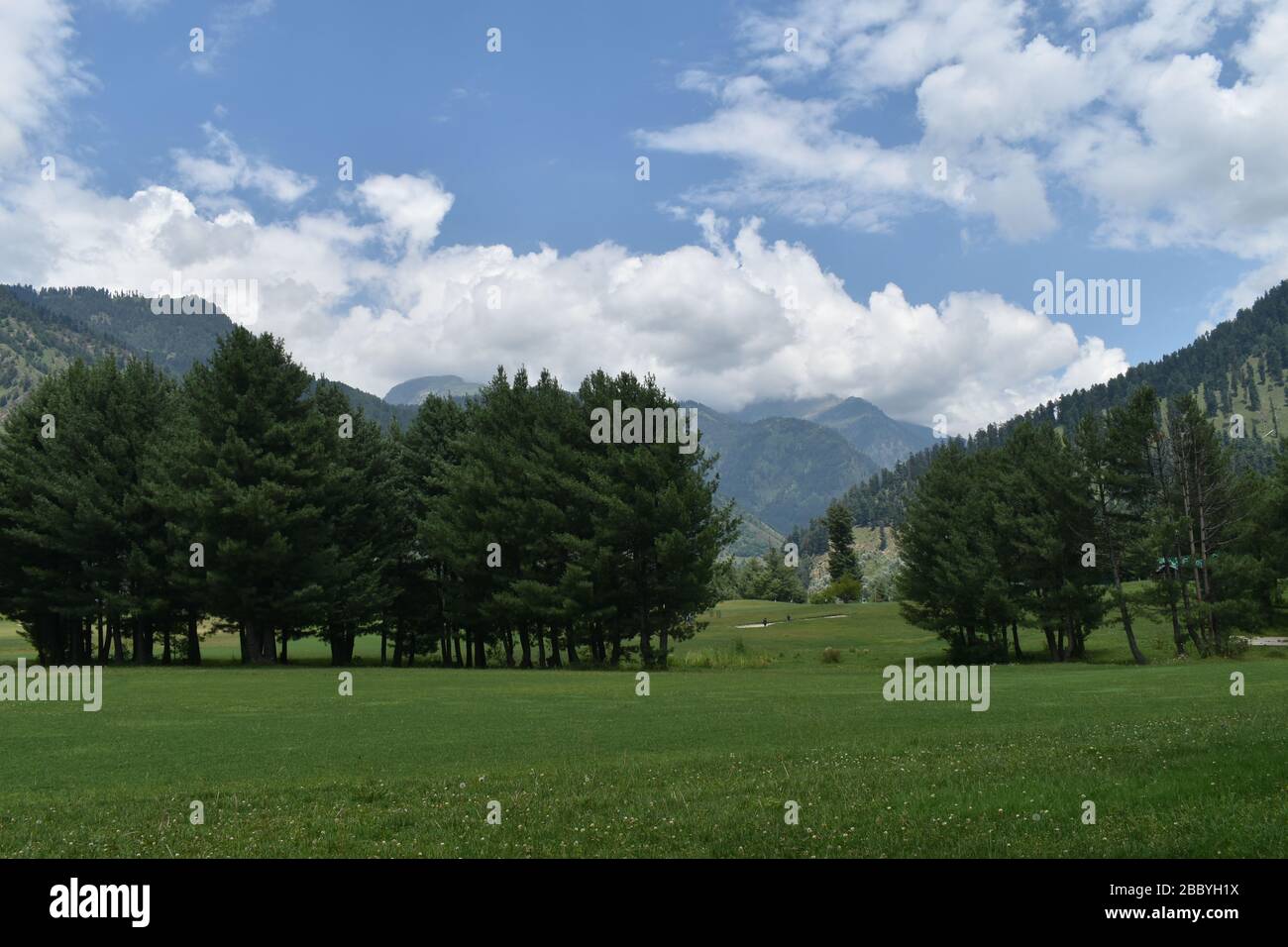 Beautiful Golf Course with Natural scenery at Pahalgam Kashmir,India ...