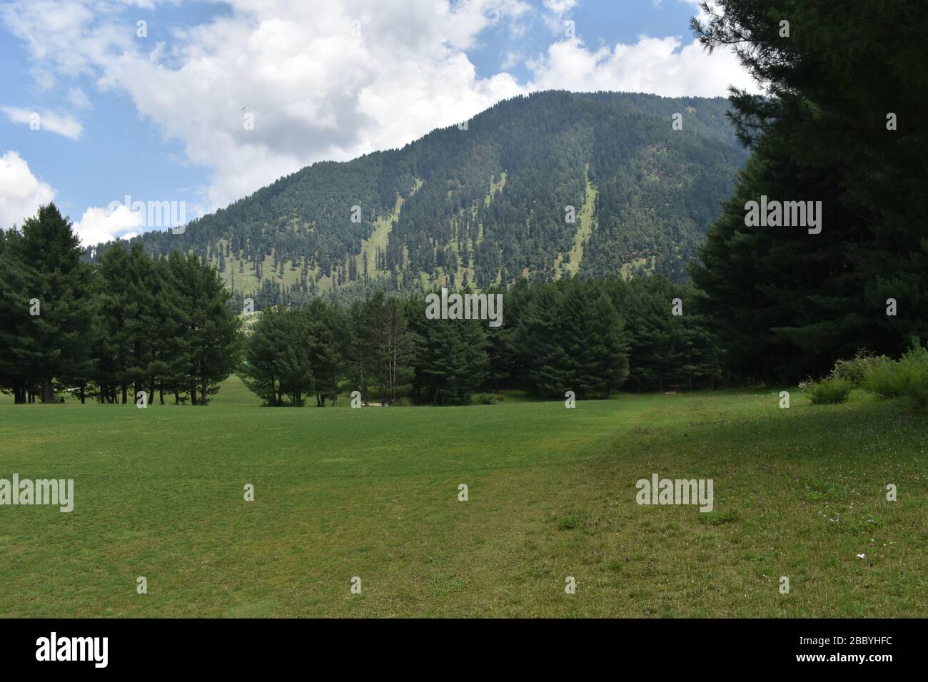 Beautiful Golf Course with Natural scenery at Pahalgam Kashmir,India ...