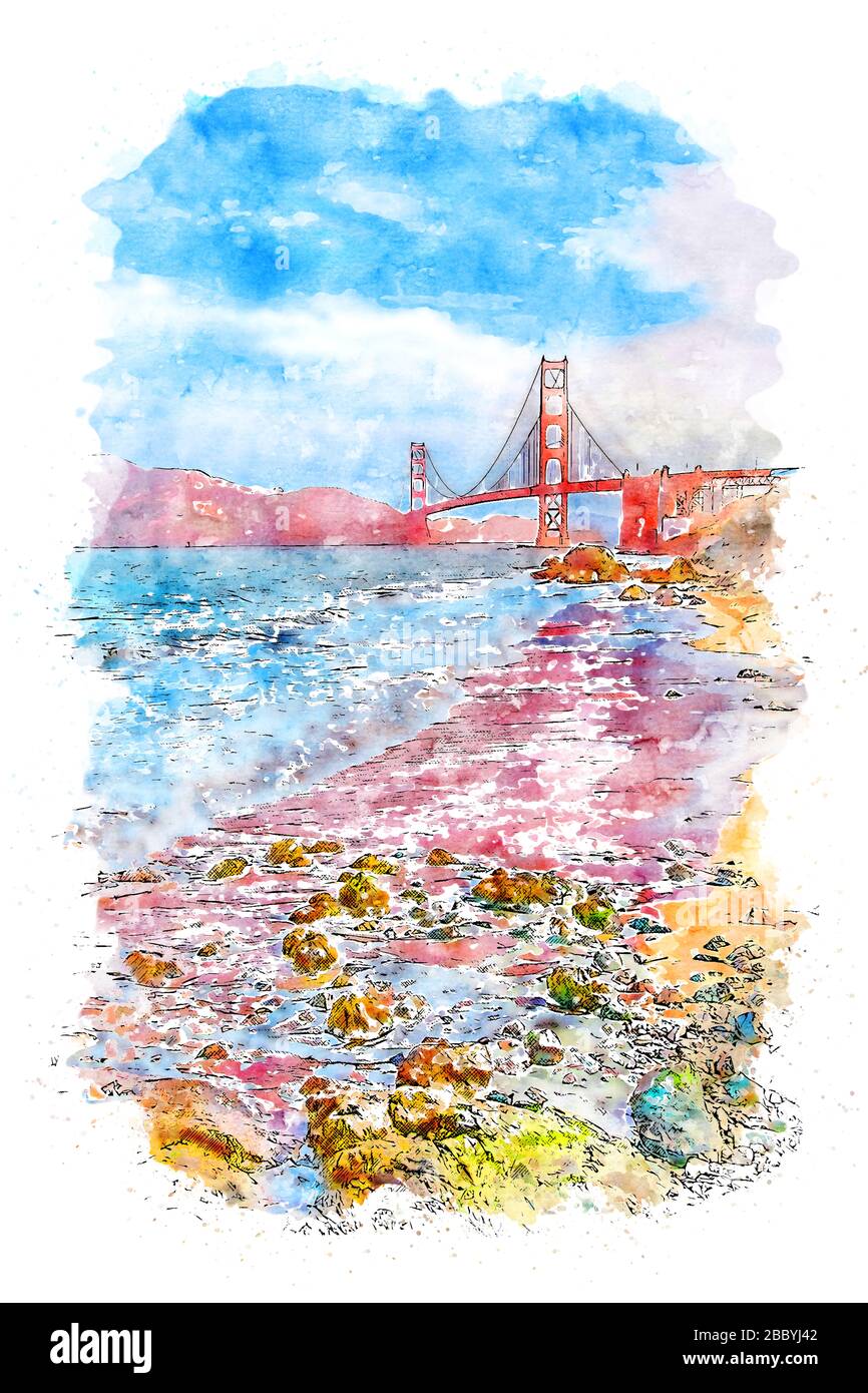 Golden gate bridge ocean Cut Out Stock Images & Pictures - Alamy