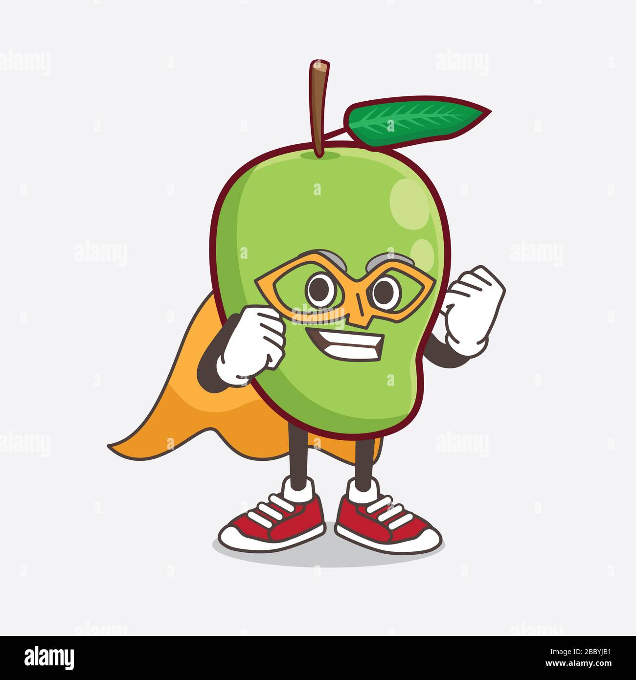 An illustration of Mango Fruit cartoon mascot character dressed as a ...