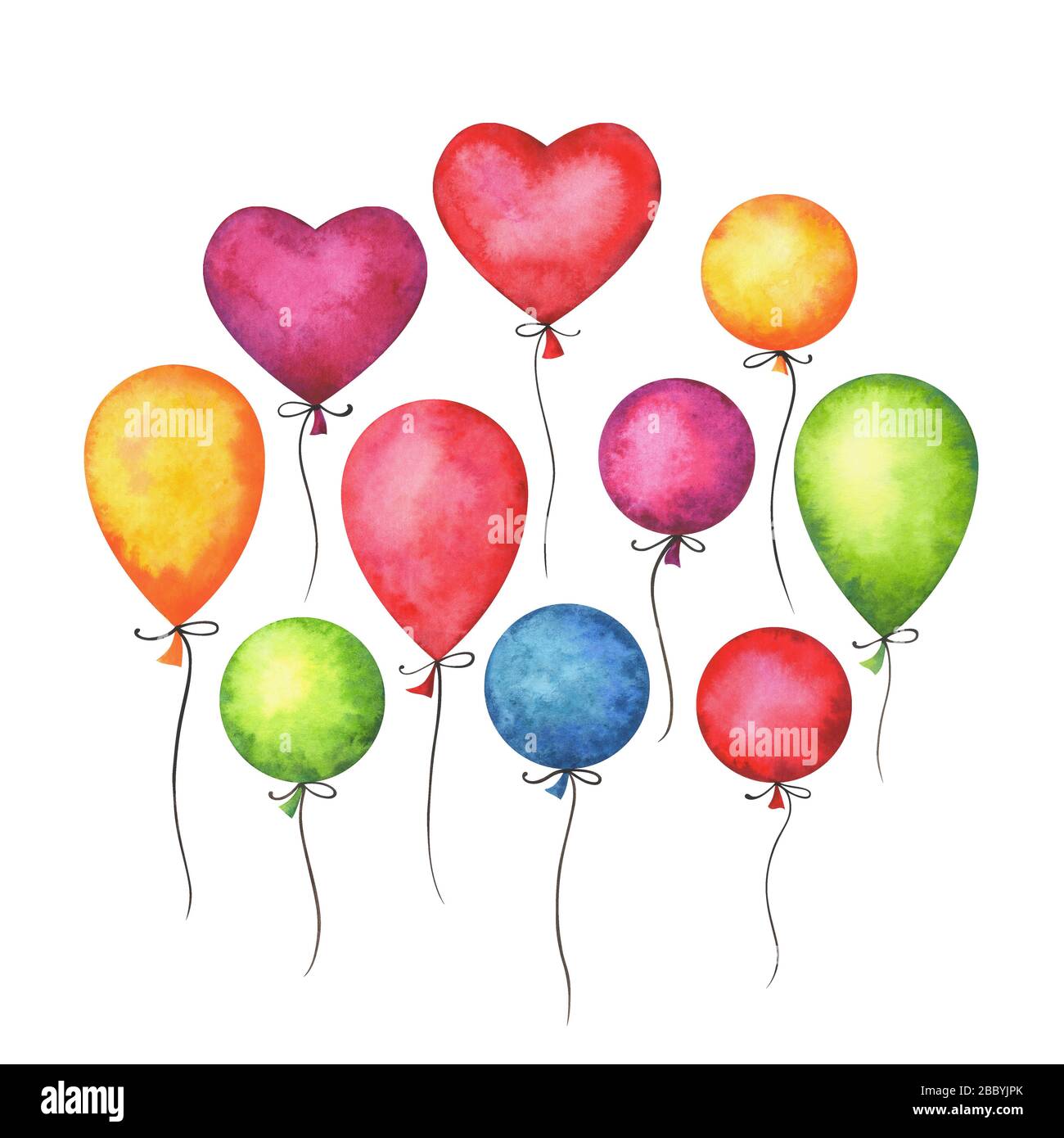 Watercolor balloons hi-res stock photography and images - Alamy