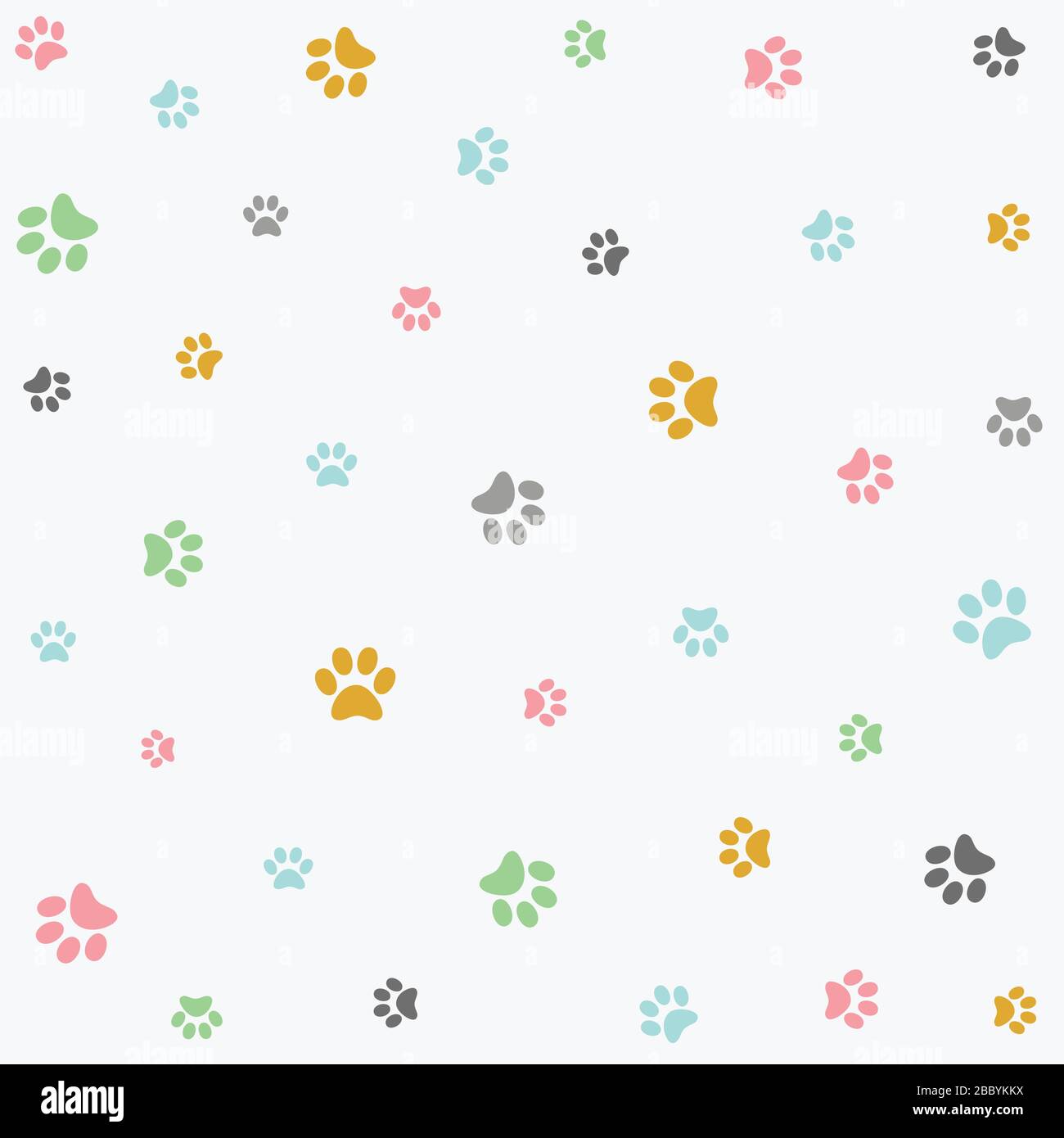 Cat paws pattern Stock Vector Images - Alamy