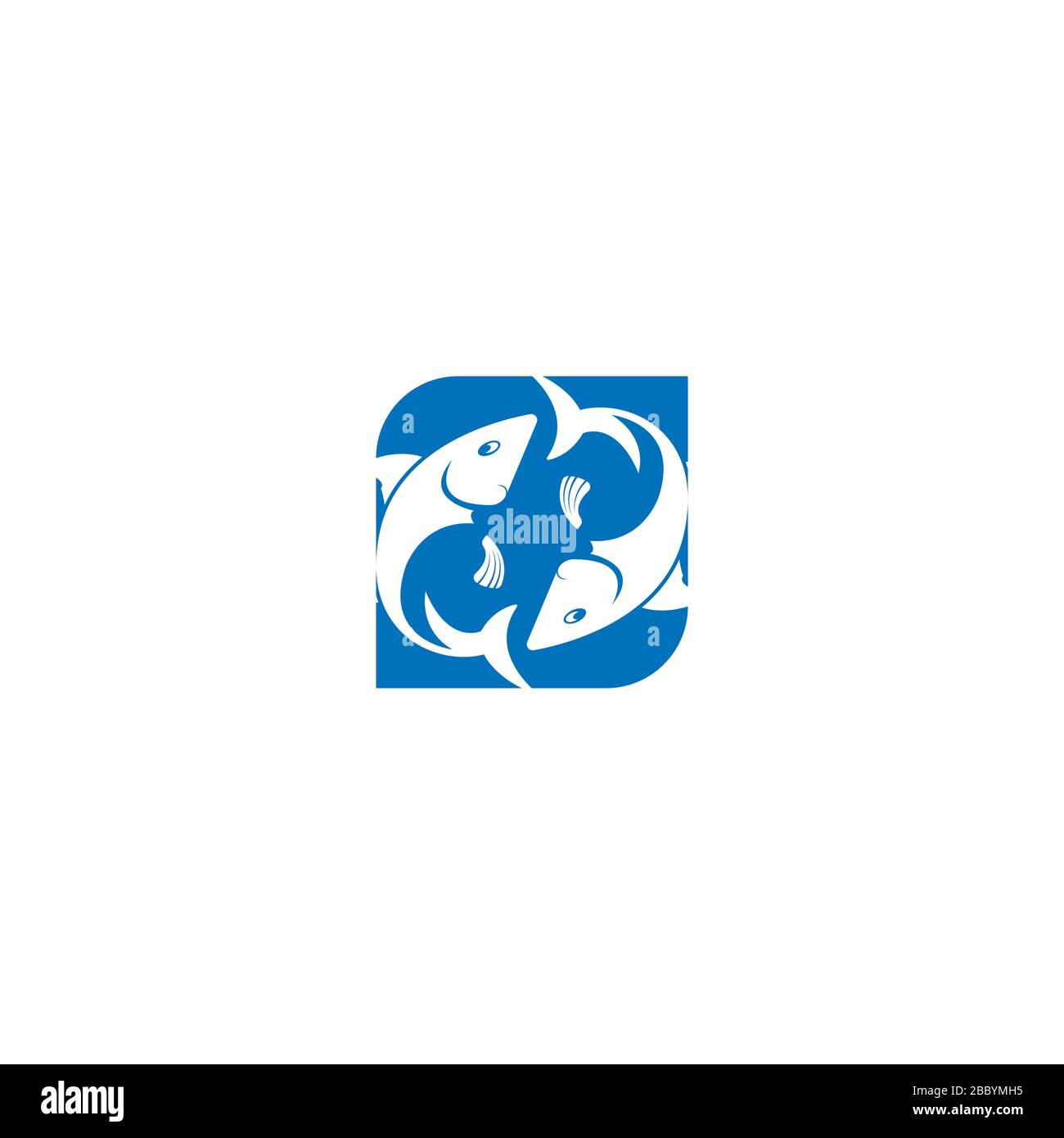 Fish Logo ilustration vector Template Stock Photo - Alamy