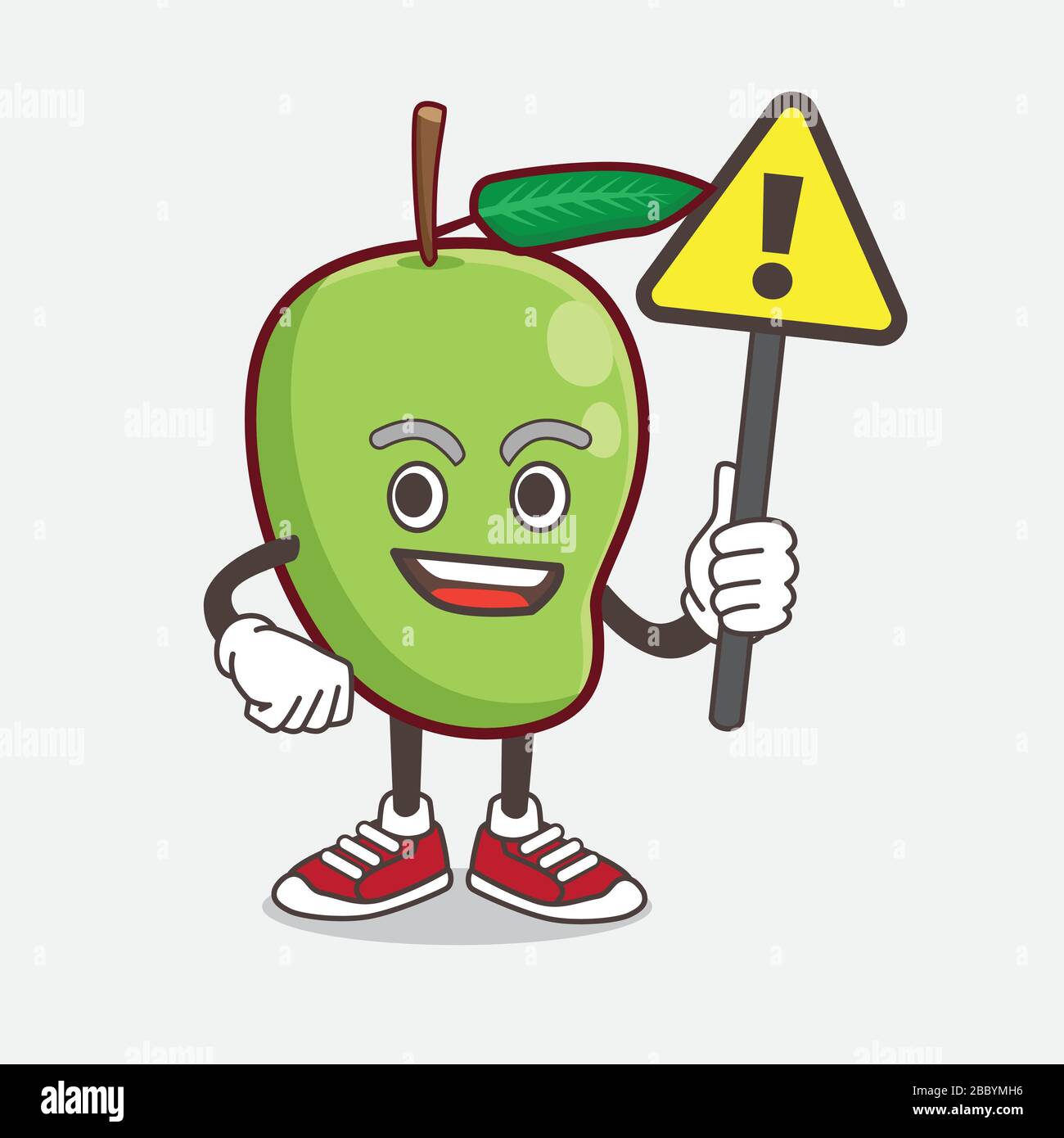 Green Mango Mascot Character Vector Illustration Stock Vector Image ...