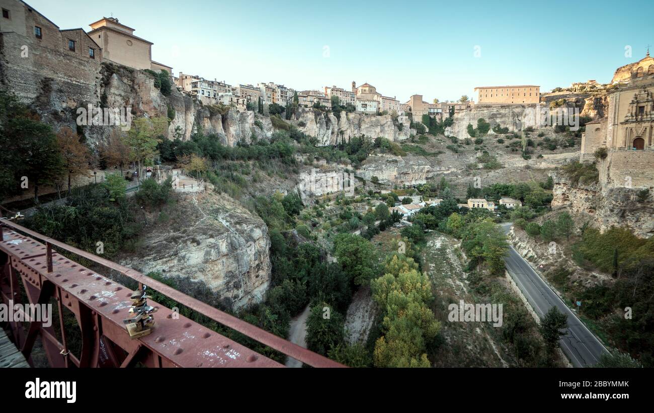 Cuenca, Spain 11 October , 2017. Panorama View from SAN PABLO BRIDGE IN ...