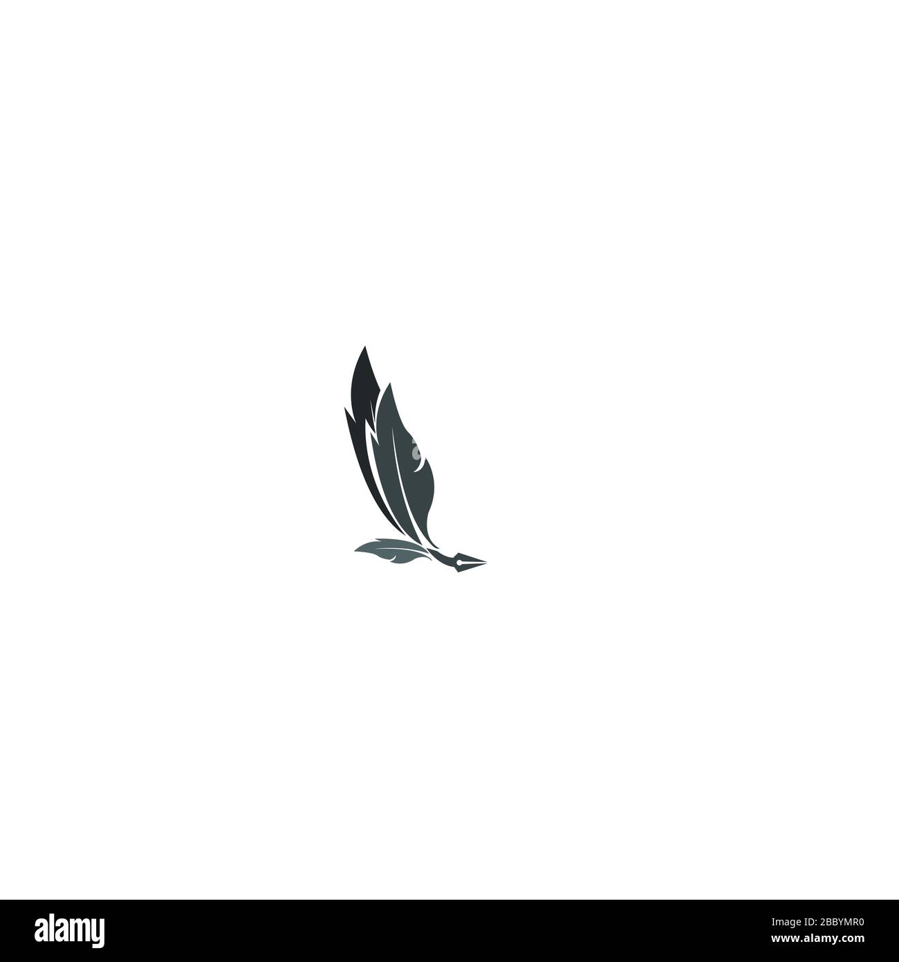 feather logo icon vector template Stock Photo - Alamy