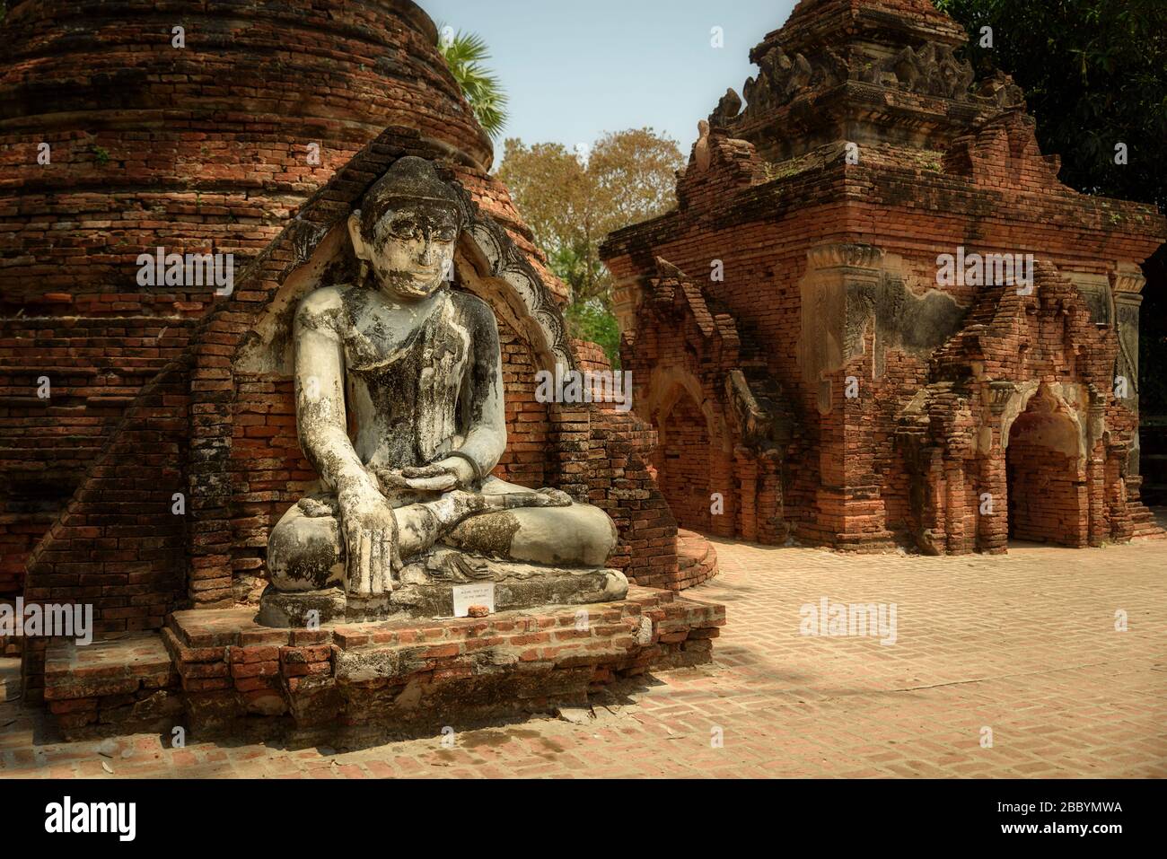 Buddhist statue in Ava (Myanmar Stock Photo - Alamy