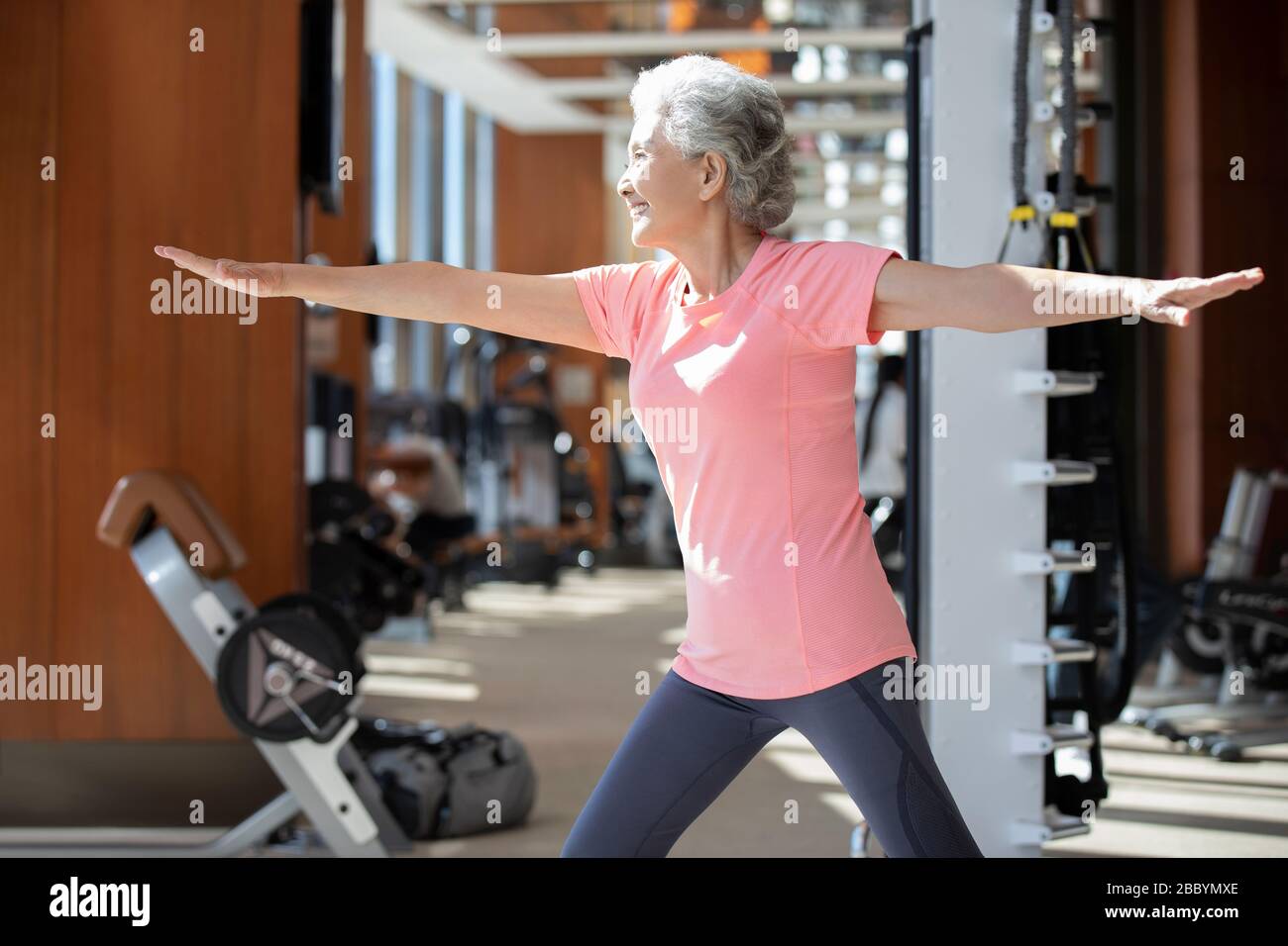 Asian senior woman health club hi-res stock photography and images - Alamy