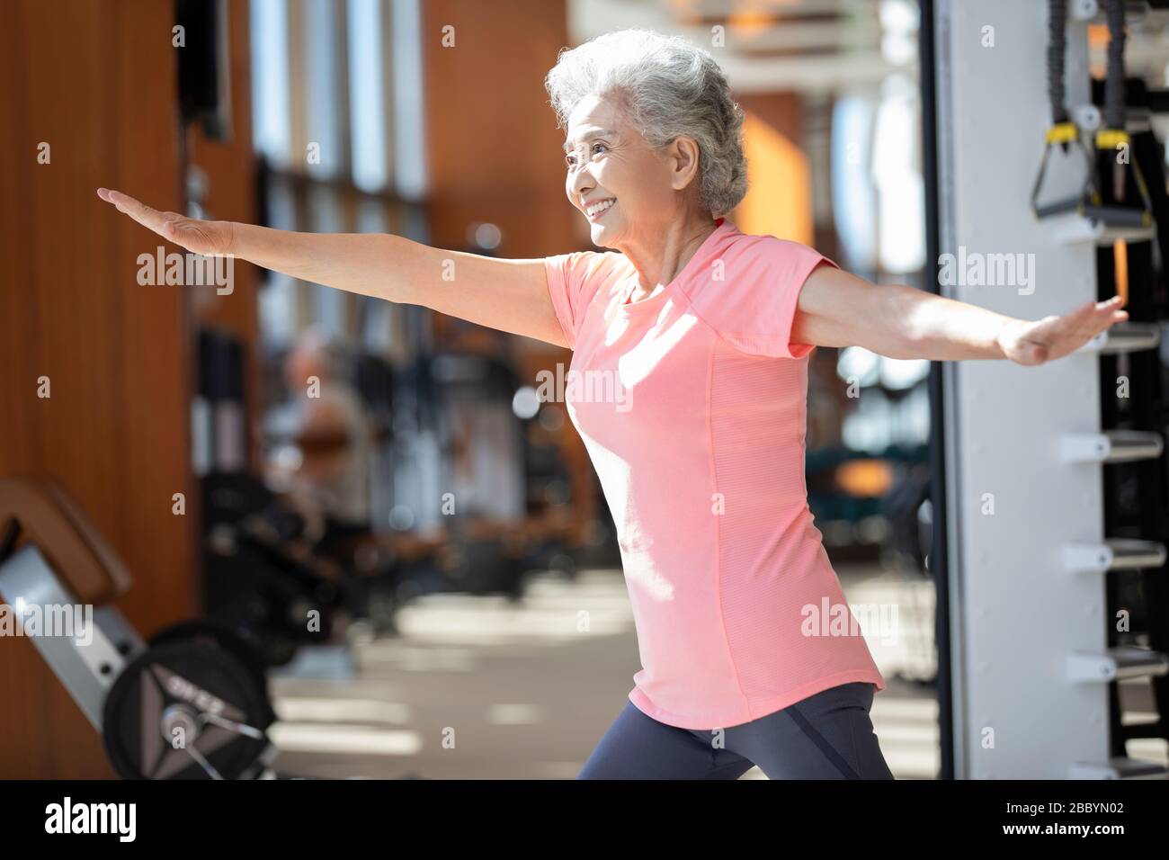 Asian senior woman health club hi-res stock photography and images - Alamy