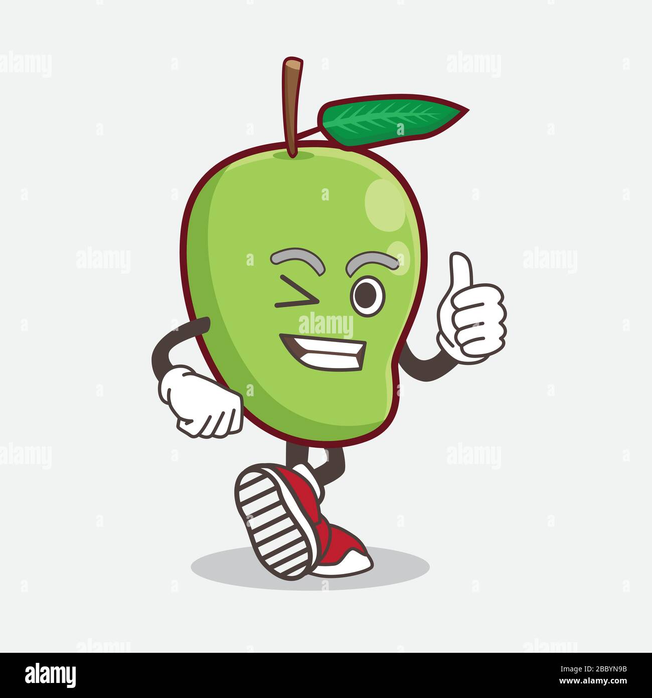 Green Mango Mascot Character Vector Illustration Stock Vector Image ...