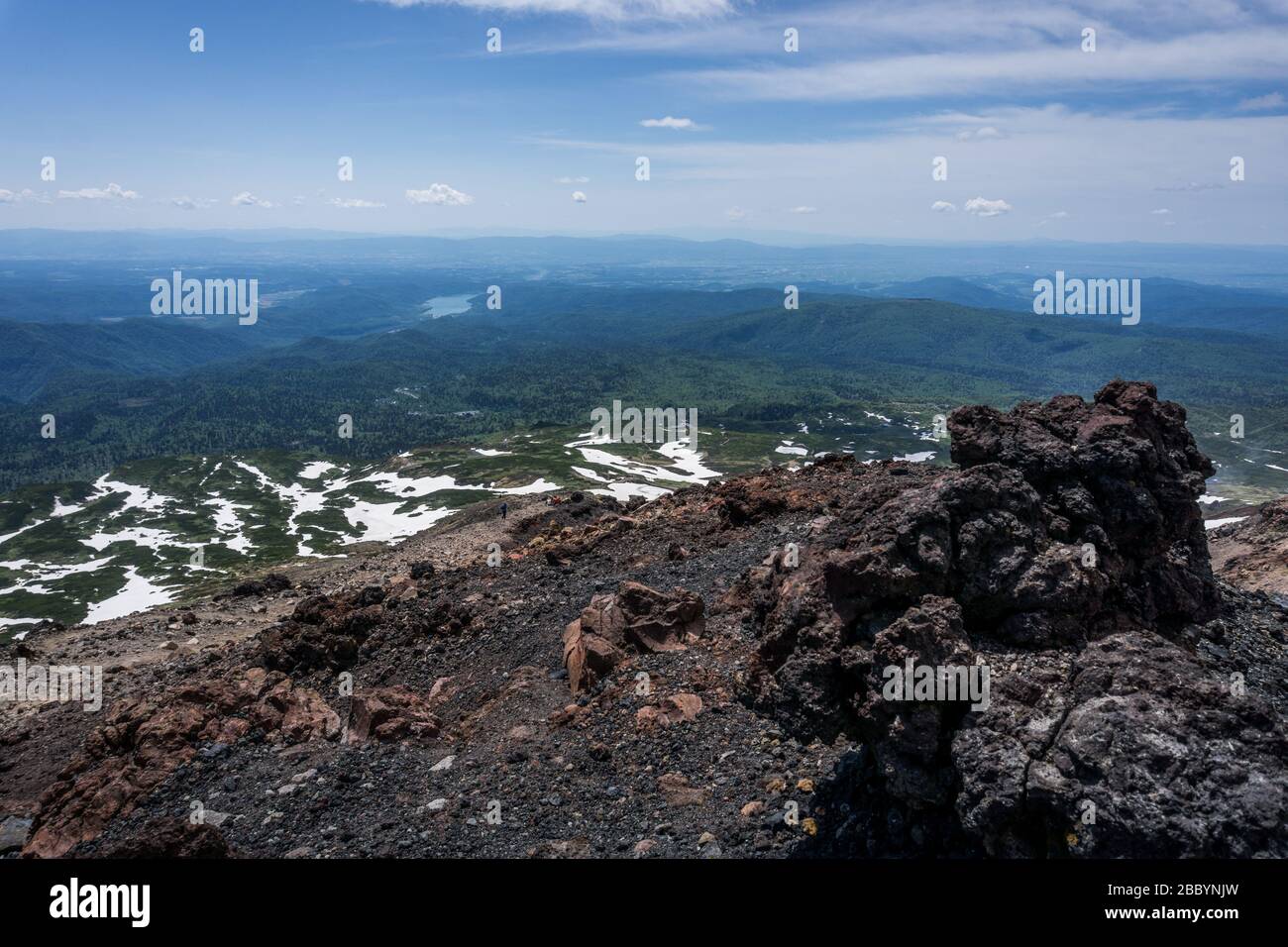 View taken while climbing Asahidake (Mount Asahi), the highest mountain ...