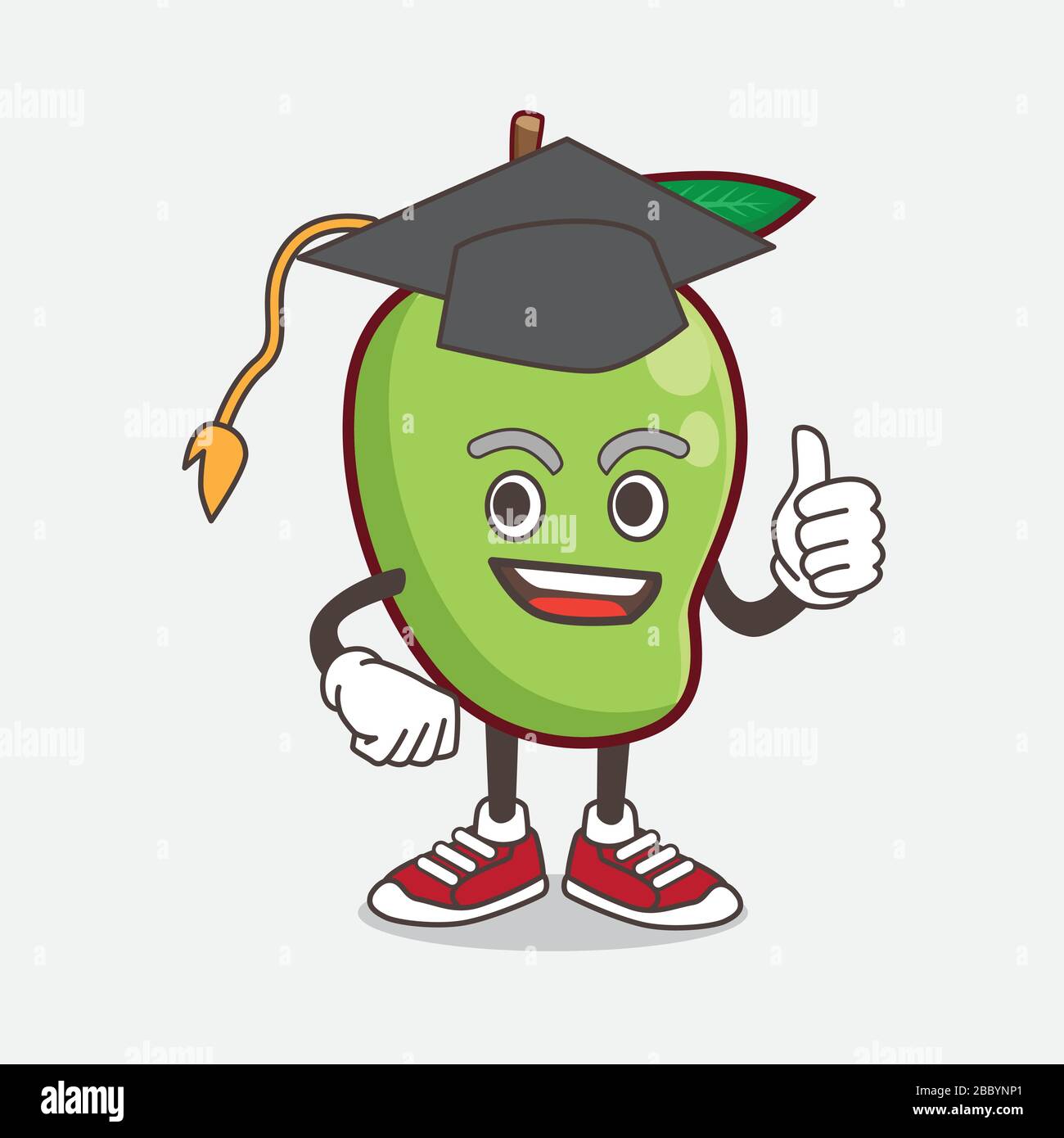 Green Mango Mascot Character Vector Illustration Stock Vector Image ...