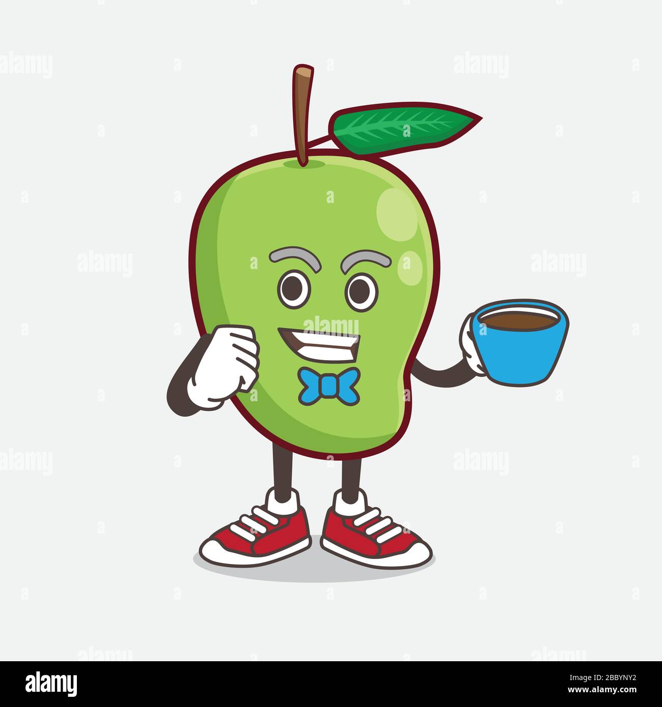 Green Mango Mascot Character Vector Illustration Stock Vector Image ...