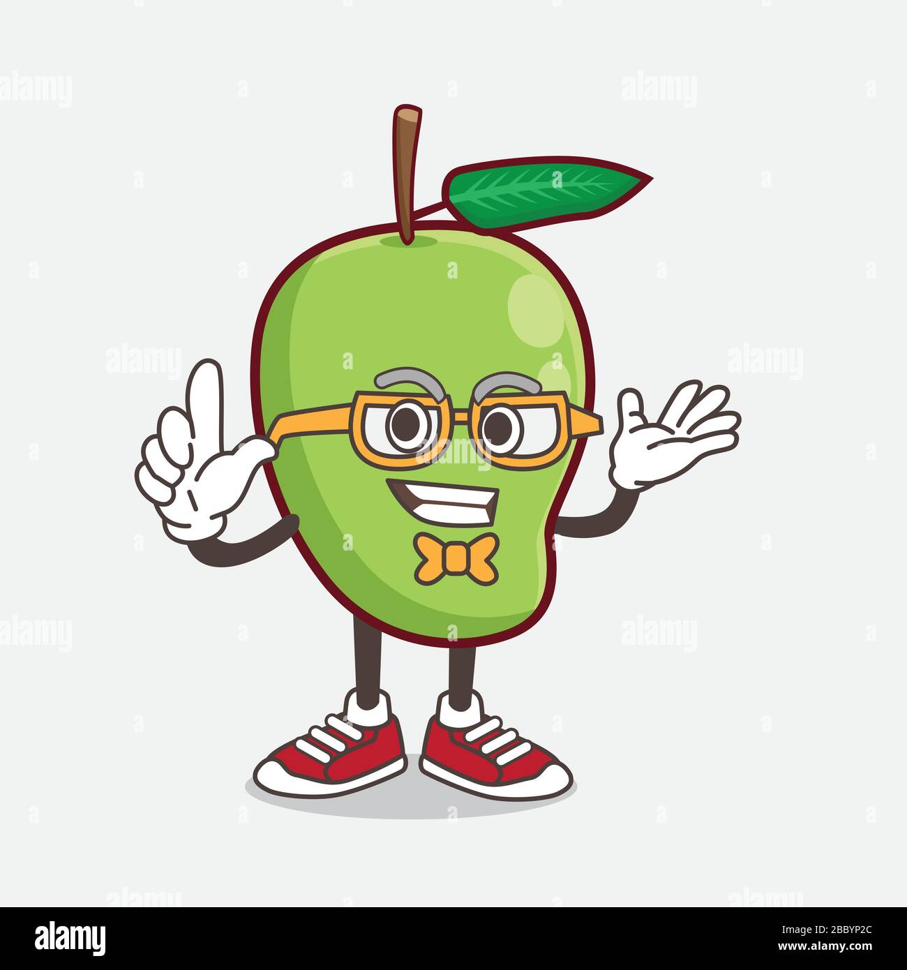 Green Mango Mascot Character Vector Illustration Stock Vector Image ...
