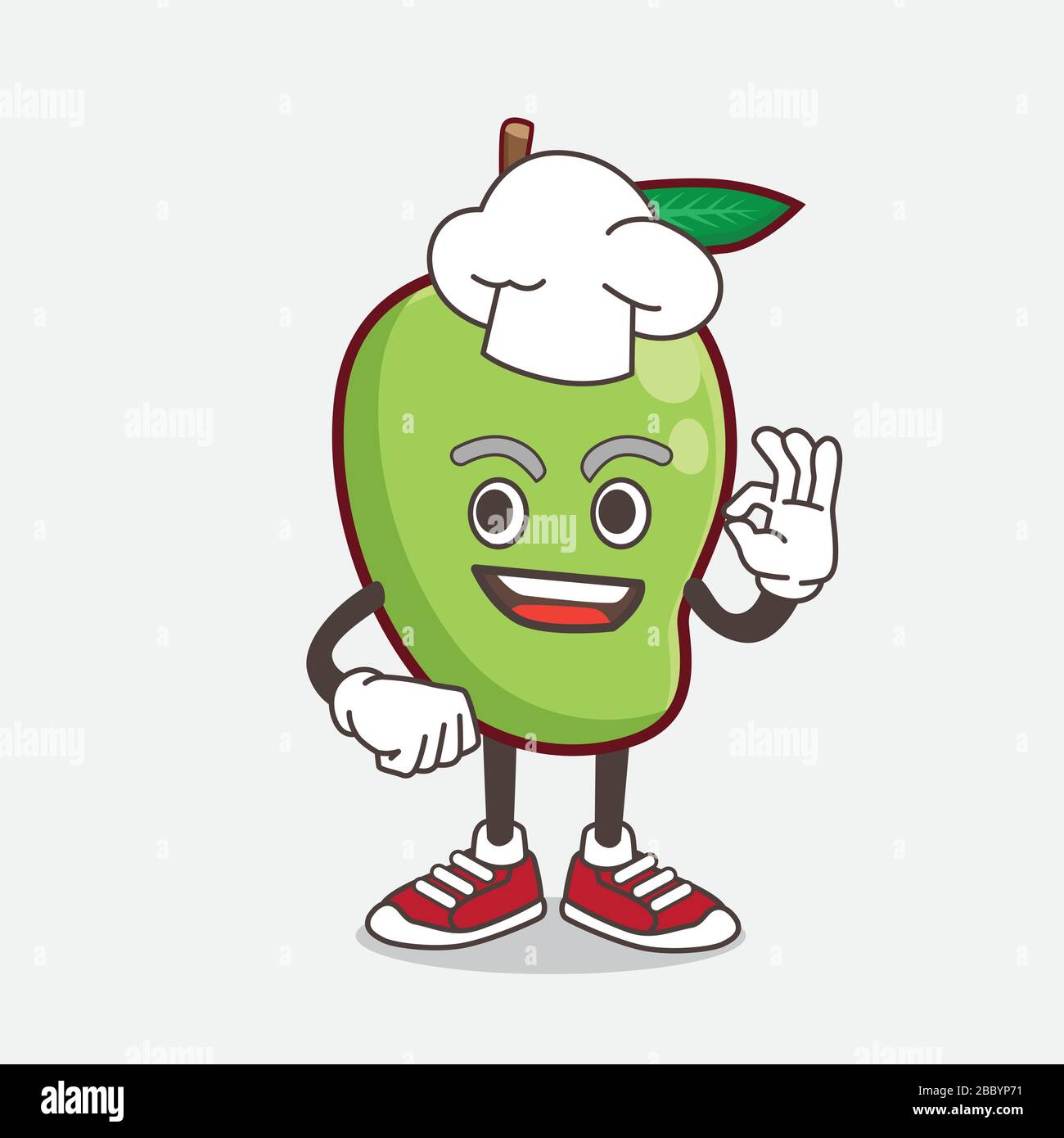 Green Mango Mascot Character Vector Illustration Stock Vector Image ...