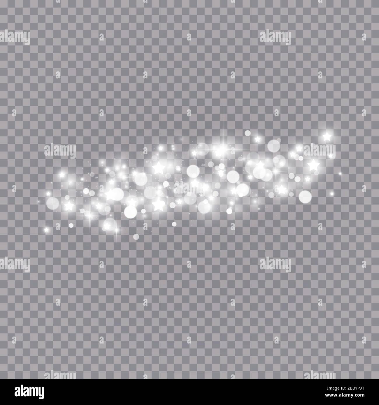 The dust sparks and white stars shine with special light. Vector ...